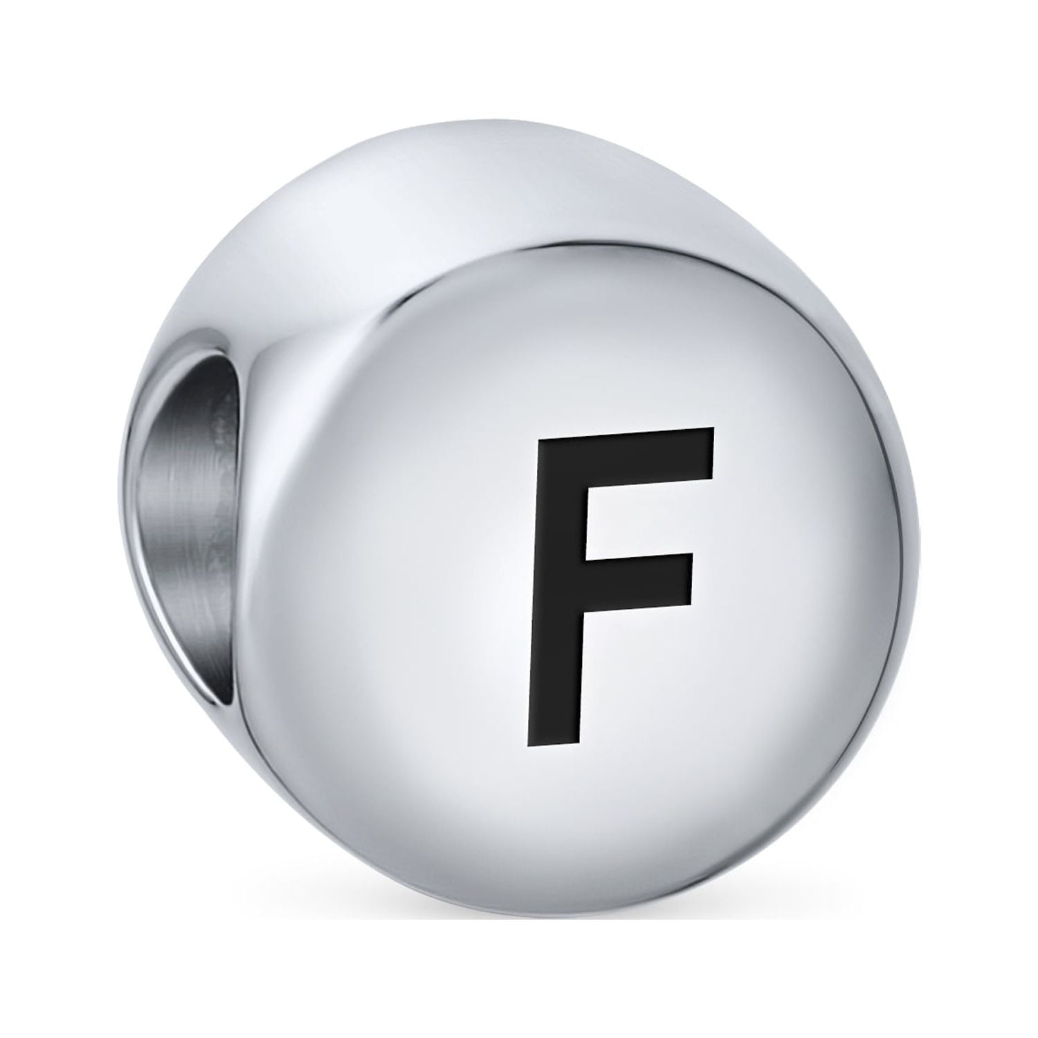 Bling Jewelry Womens Initial Alphabet Bead Charm Sterling Silver A-Z ...