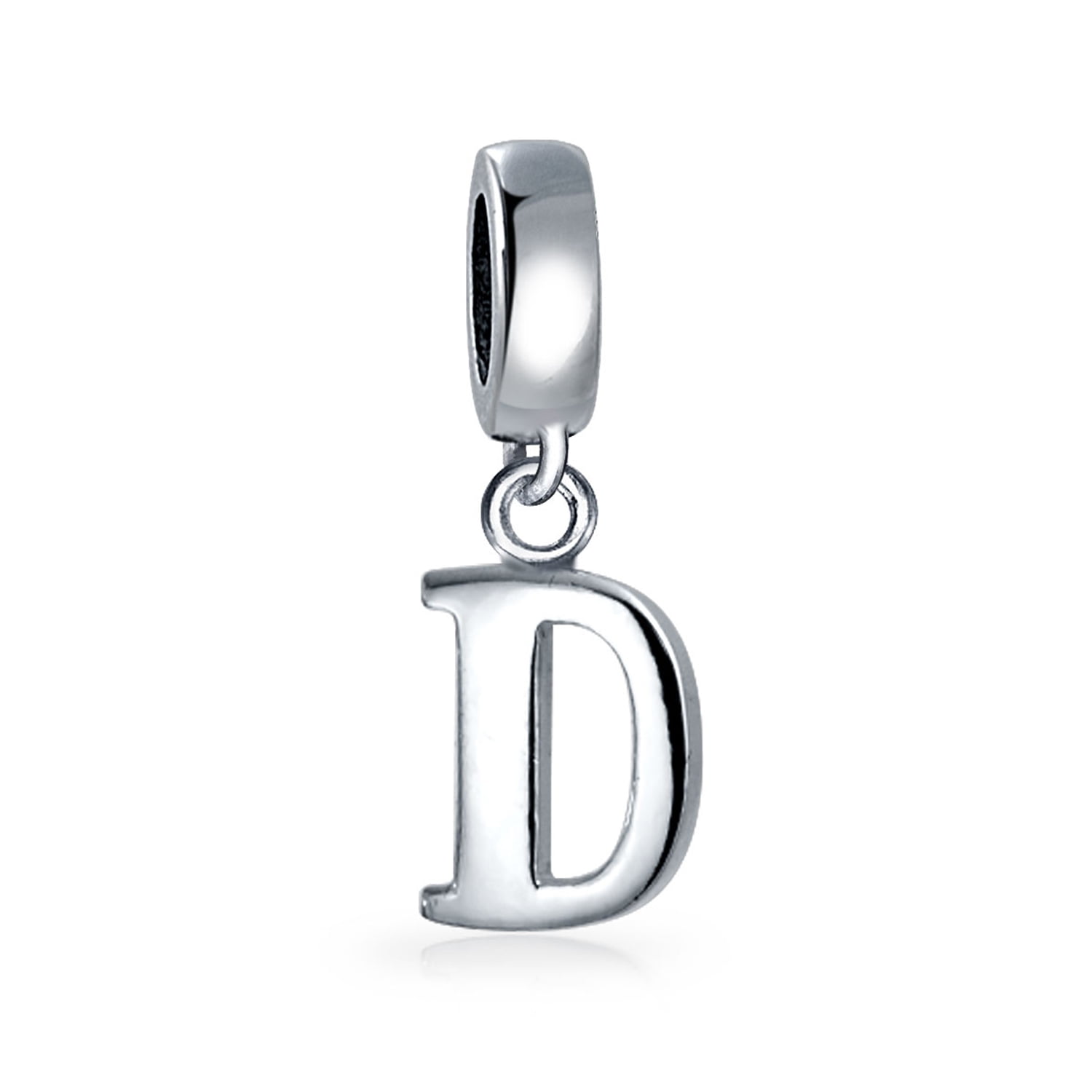 Bling Jewelry Womens Initial Alphabet Bead Charm Sterling Silver A-Z ...