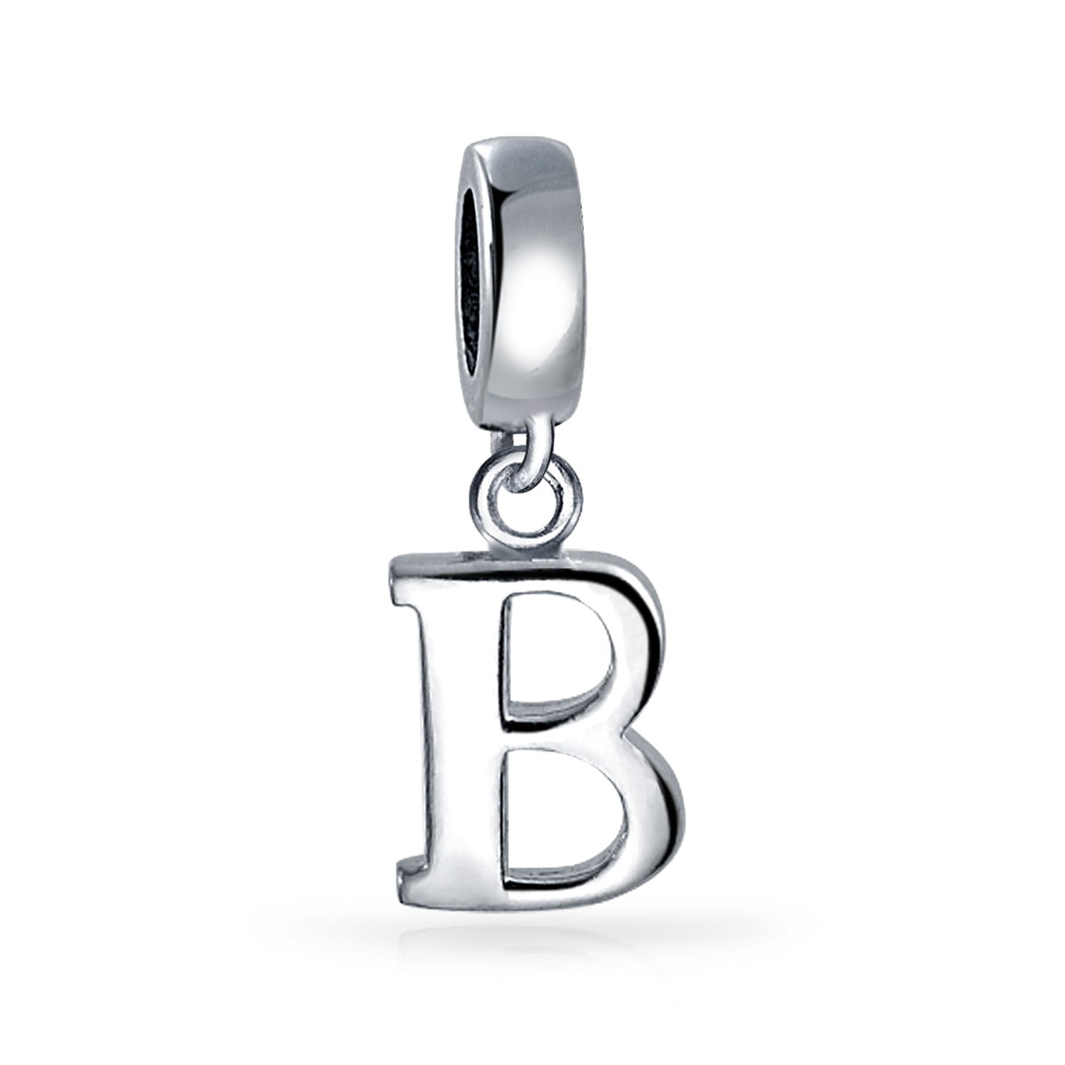 Bling Jewelry Womens Initial Alphabet Bead Charm Sterling Silver A-Z ...