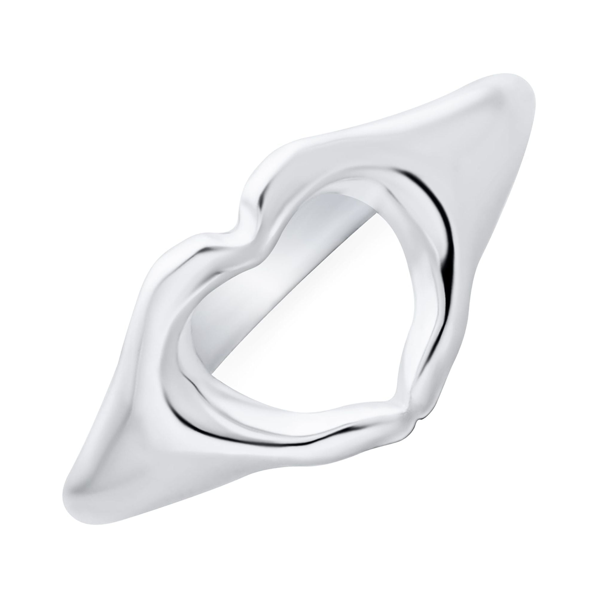 Bling Jewelry Womens Inspirational Friendship Silver Ring Open Heart and I Love You Sign ...