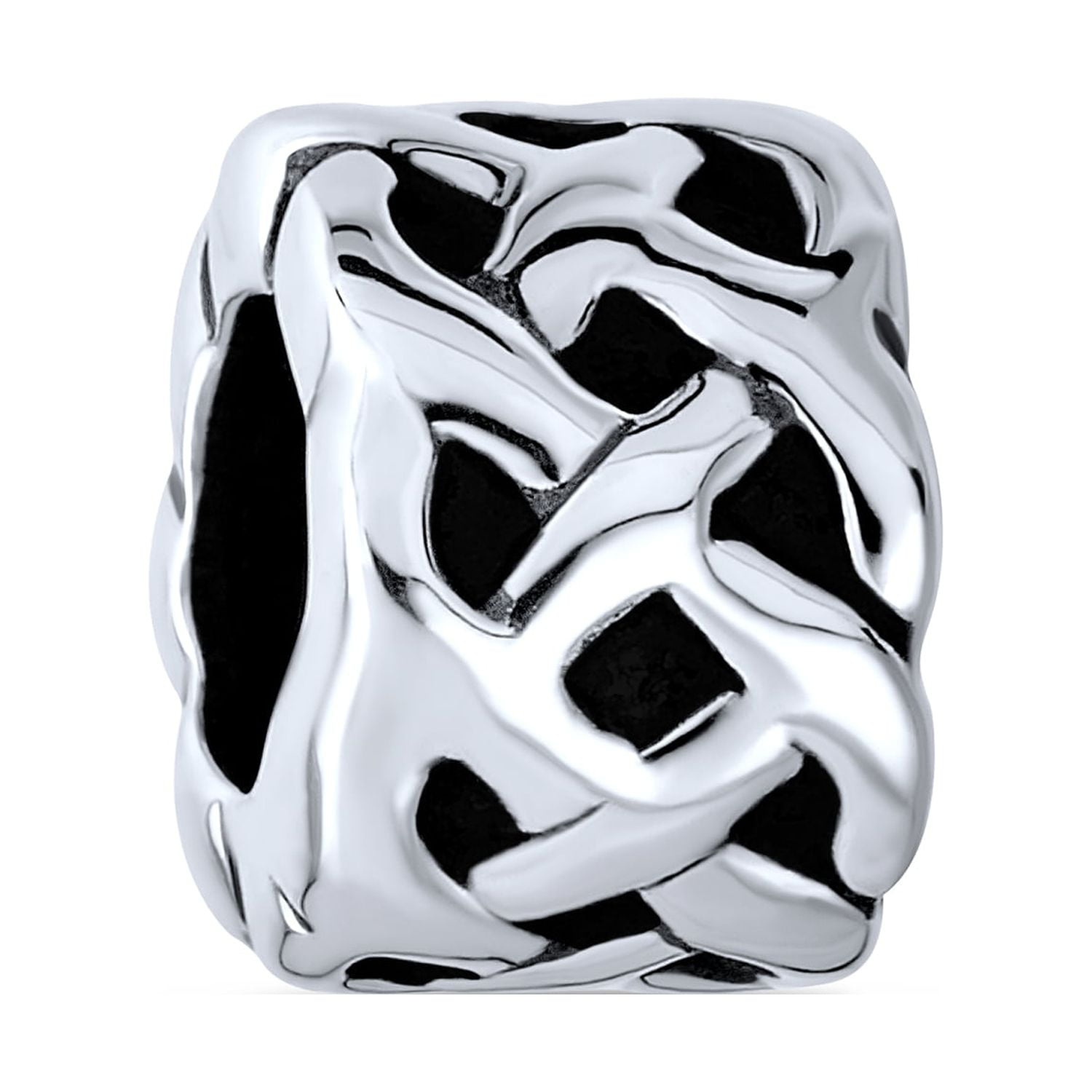 Bling Jewelry Womens Irish Celtic Love Knot Charm Bead Silver Spacer ...