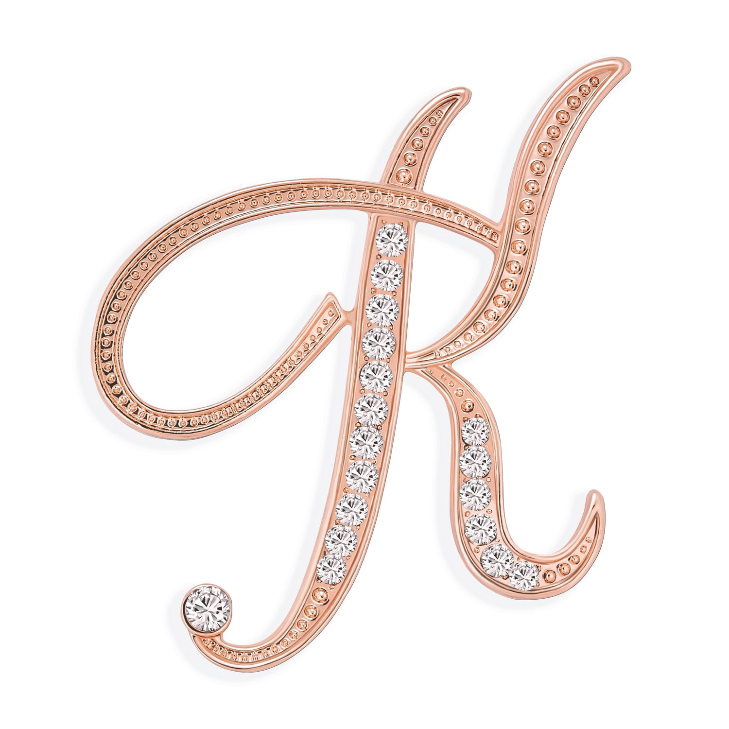Bling Jewelry Womens Large Statement ABC Pave Crystal Monogram Brooche ...