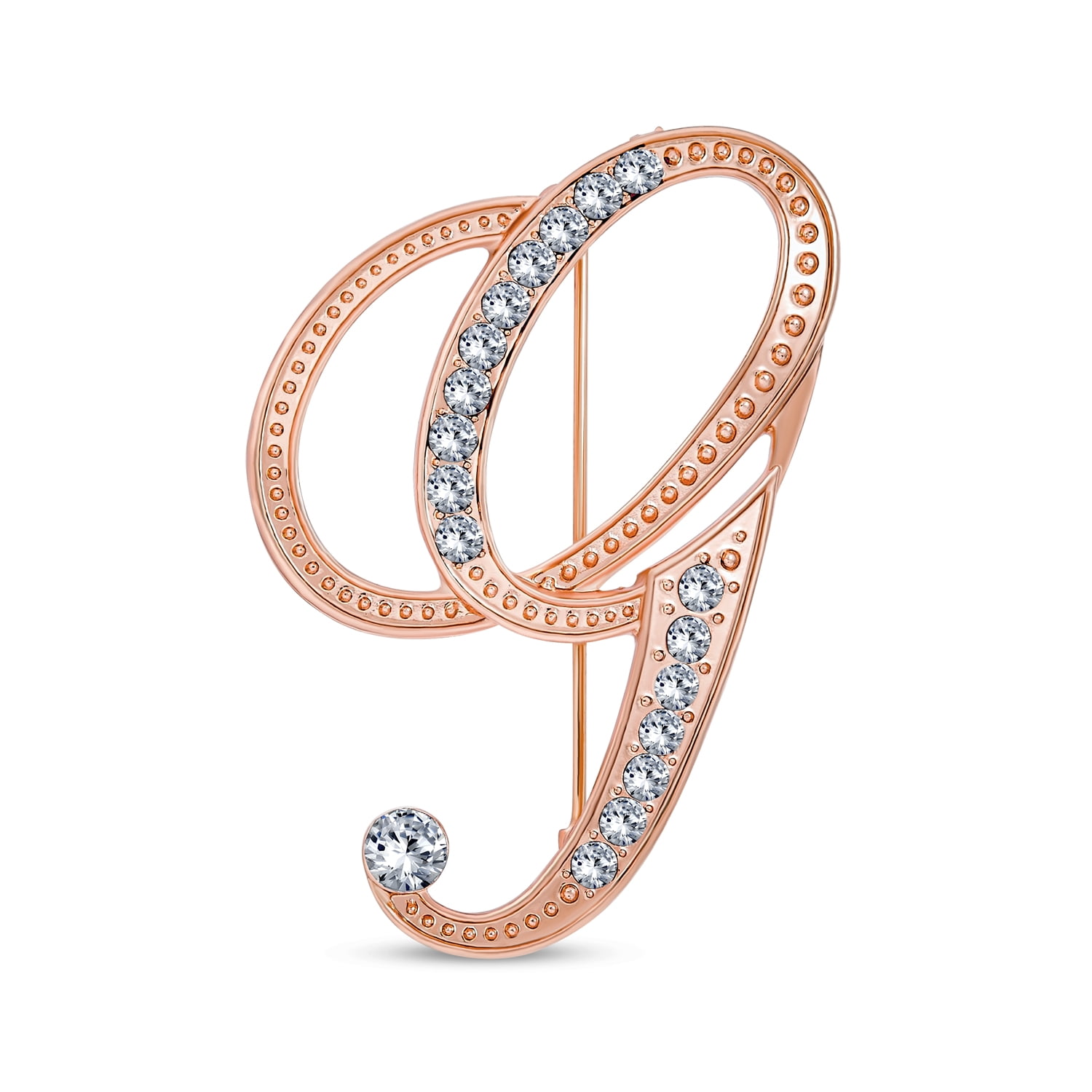 Bling Jewelry Womens Large Statement ABC Crystal Letters Initial Lapel ...