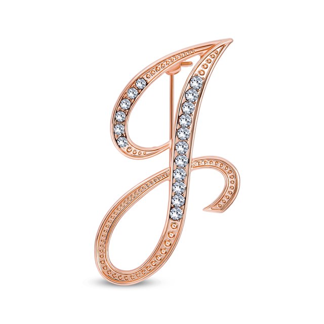 Bling Jewelry Womens Large Statement ABC Pave Crystal Monogram Brooche ...