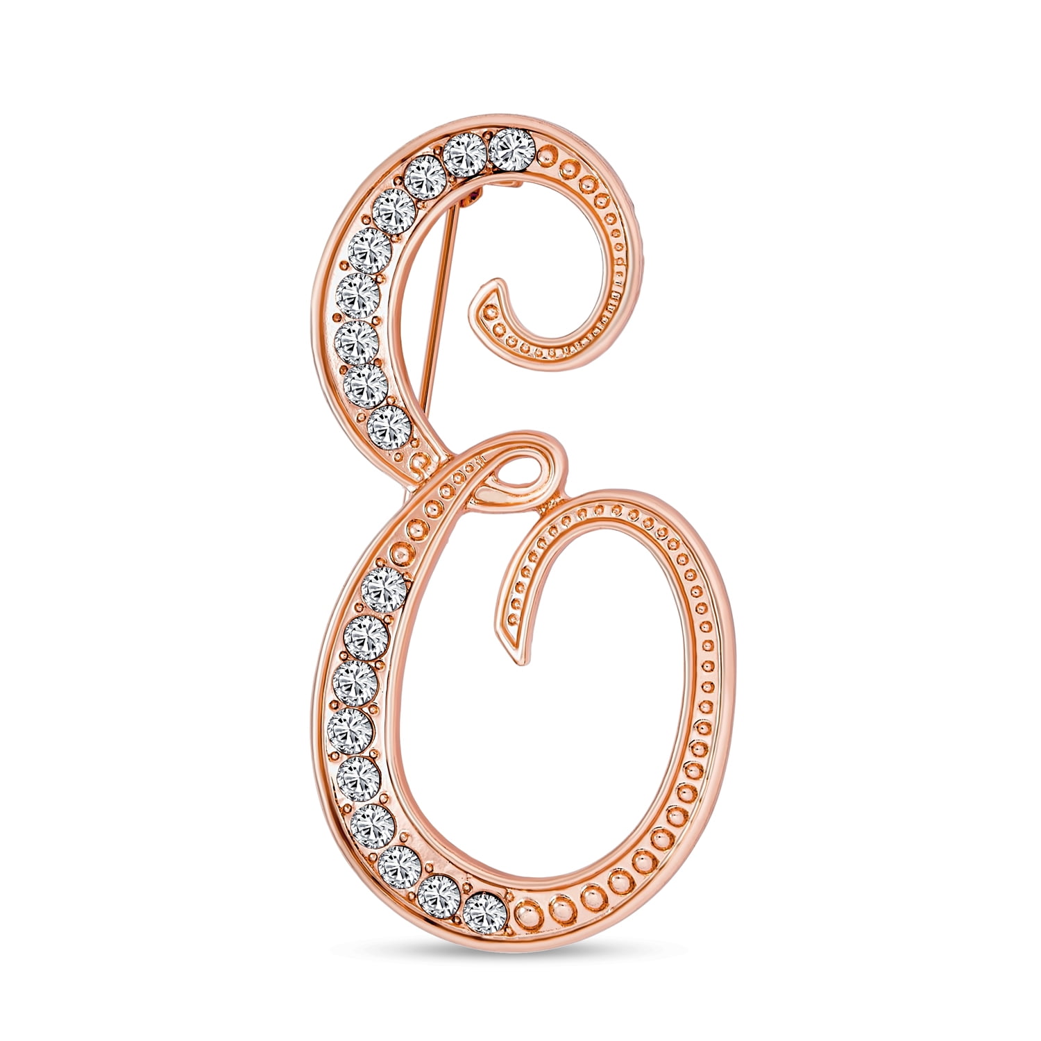 Bling Jewelry Womens Large Statement ABC Crystal Letters Initial Lapel ...