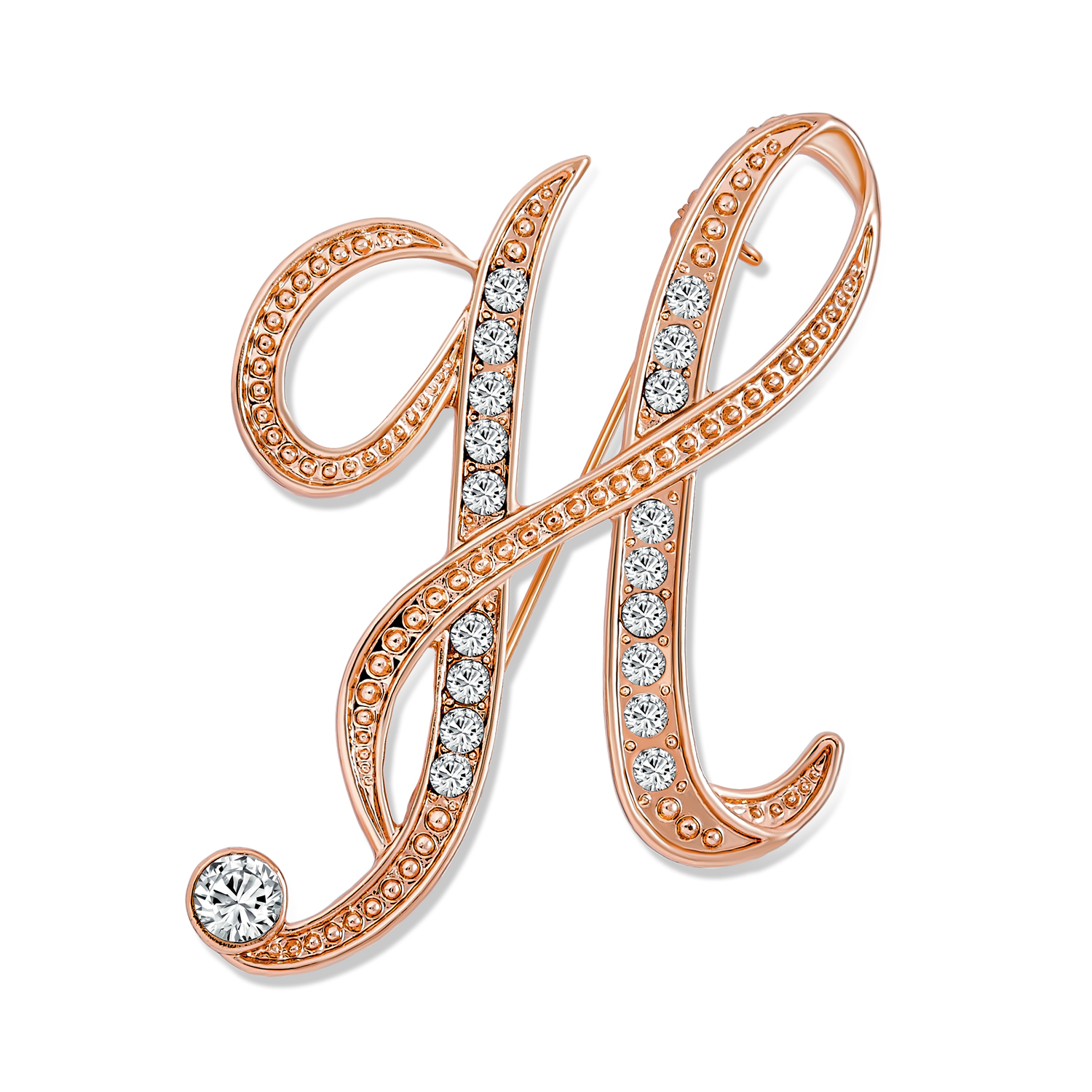 Bling Jewelry Womens Large Statement ABC Pave Crystal Monogram Brooche ...