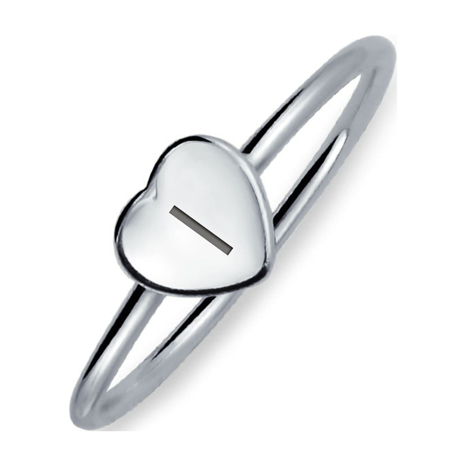 Bling Jewelry Womens Letter I Block Alphabet Initial Heart Monogram ...