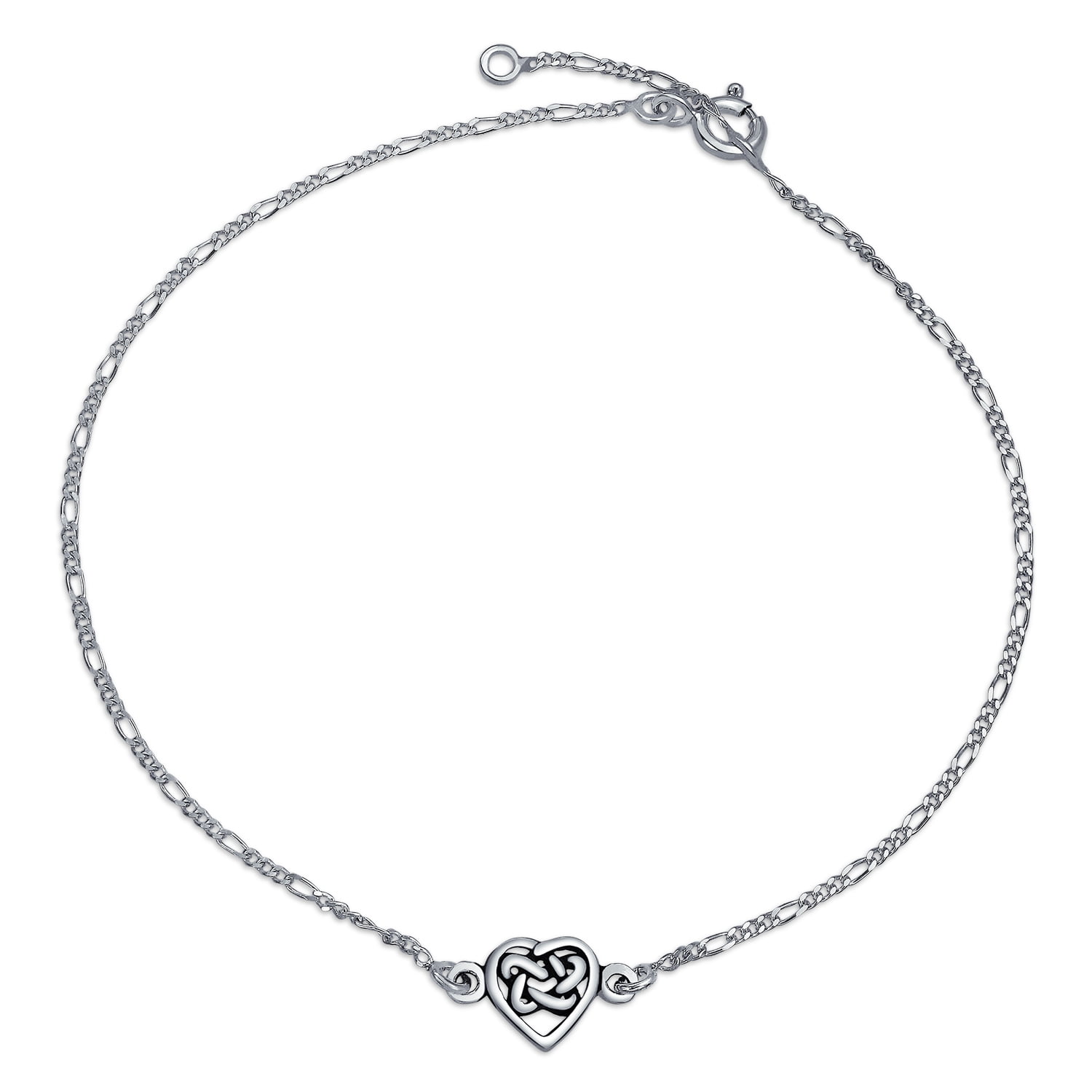 Bling Jewelry Womens Love Knot Heart Celtic Anklet Ankle Bracelet ...