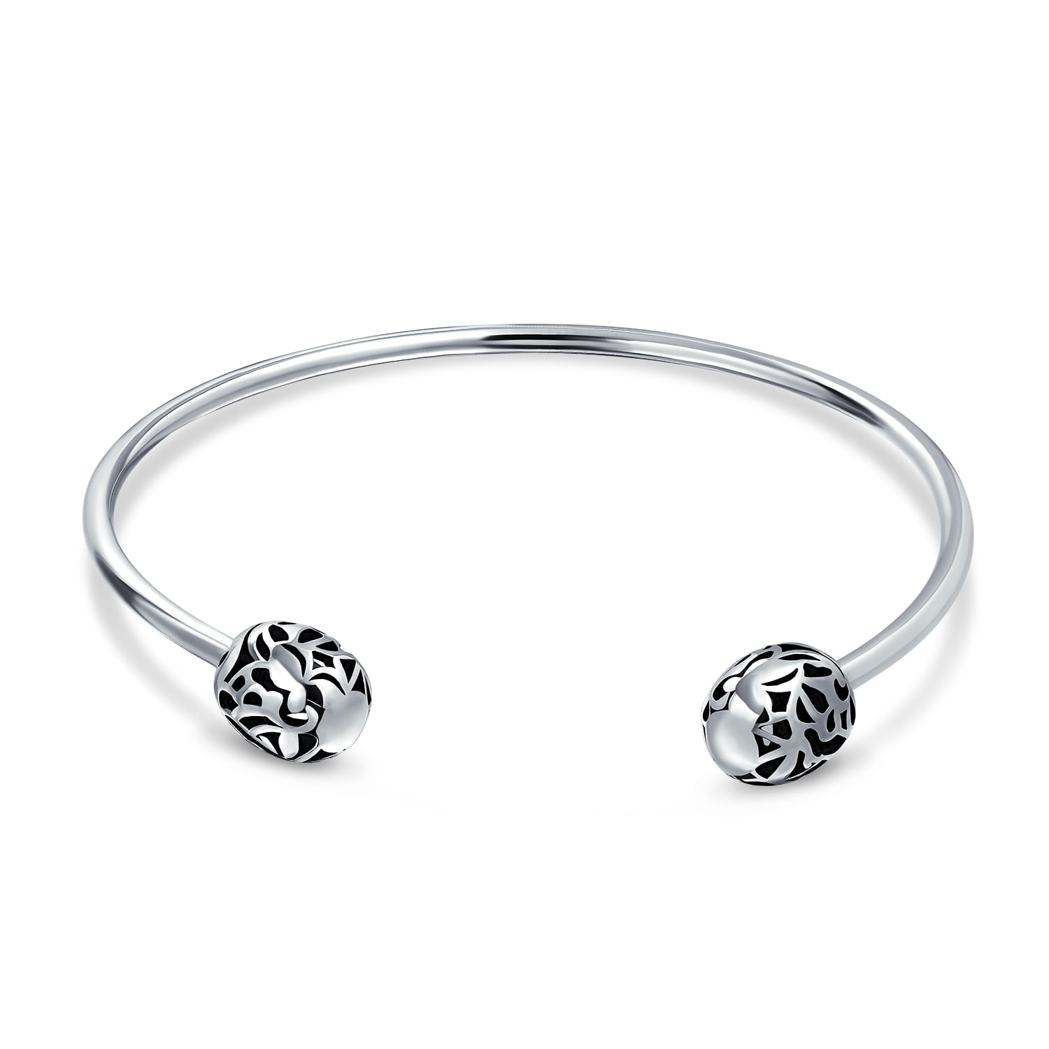 Bling Jewelry Womens Love Message Bangle Bracelet .925 Sterling Silver ...