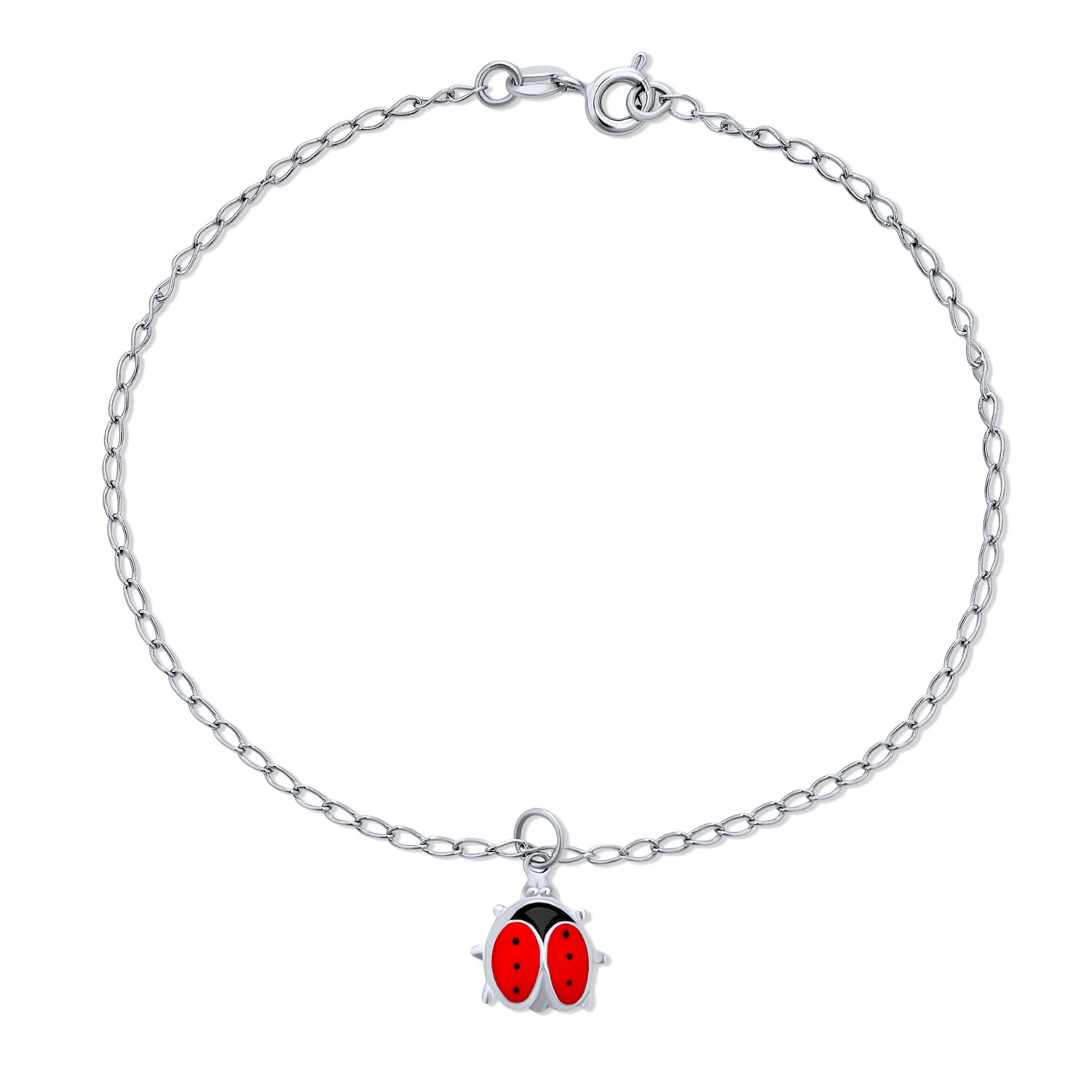 Bling Jewelry Womens Good Luck Red Ladybug Anklet Charm Ankle Bracelet ...