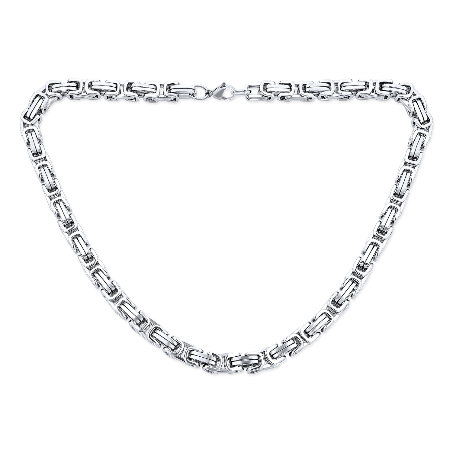 Bling Jewelry Womens Mechanic Byzantine Biker Necklace for Men Black ...