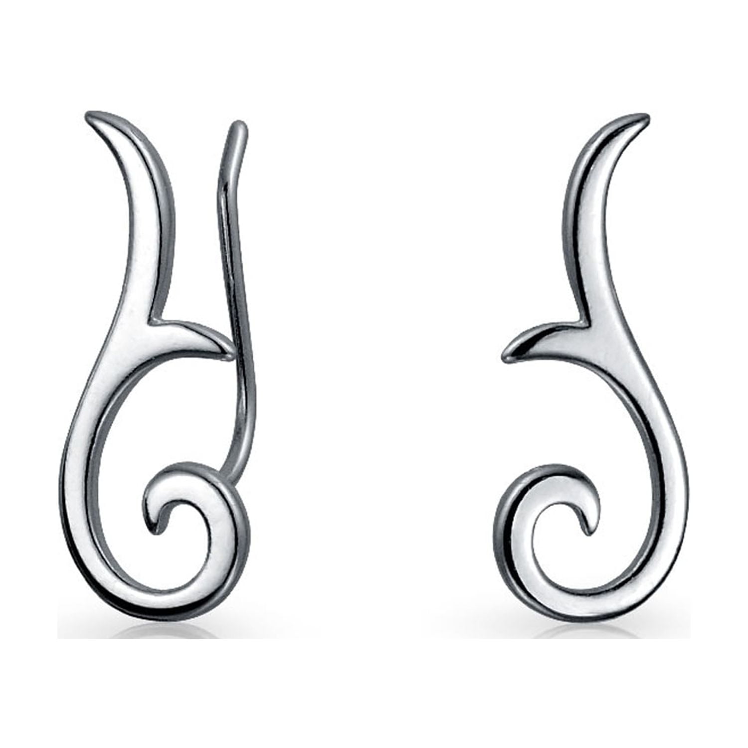 Bling Jewelry Womens Minimalist Ear Cuff Cartilage Climbers 14K Rose ...