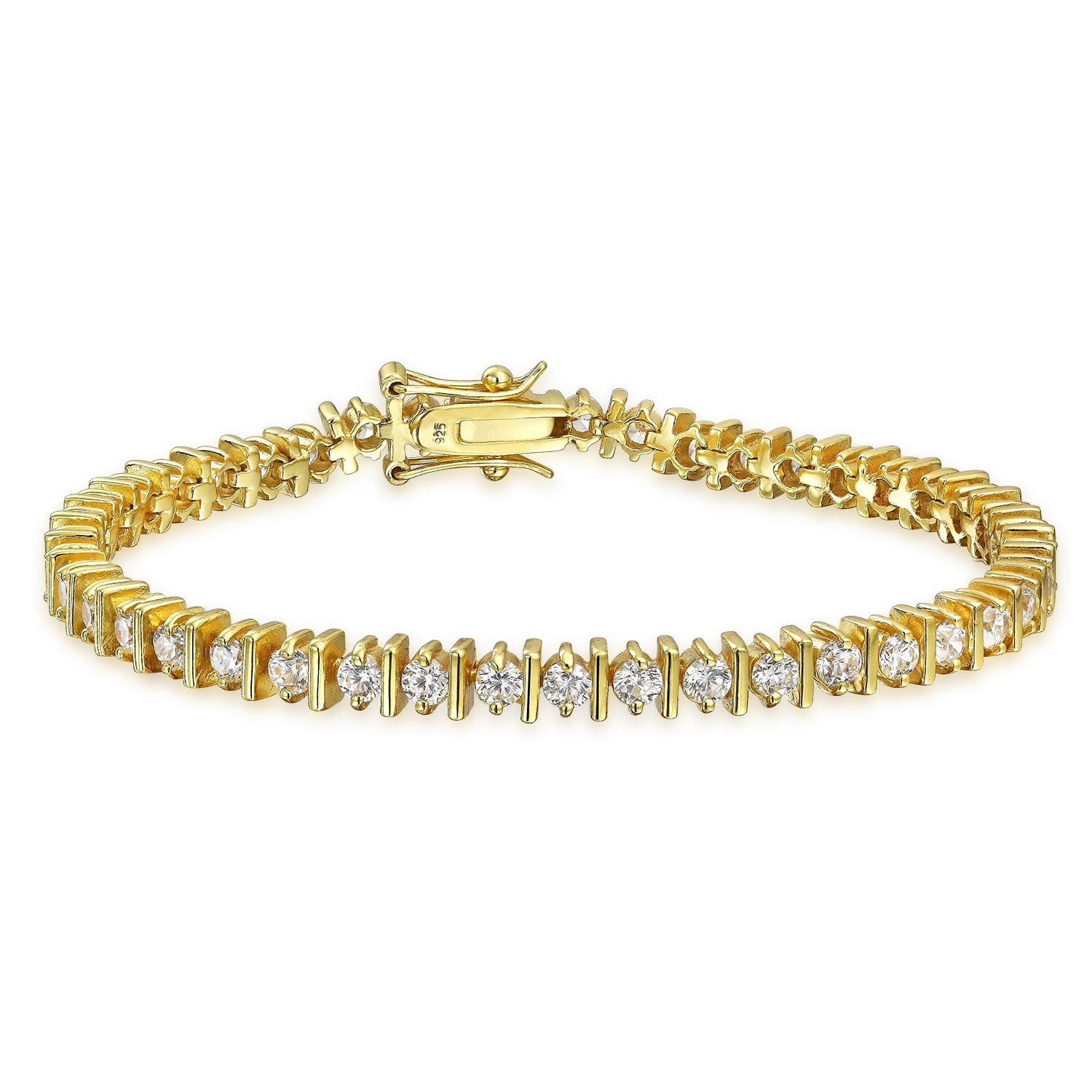 Bling Jewelry Womens 10CT CZ Solitaire Tennis Bracelet Cubic Zirconia ...