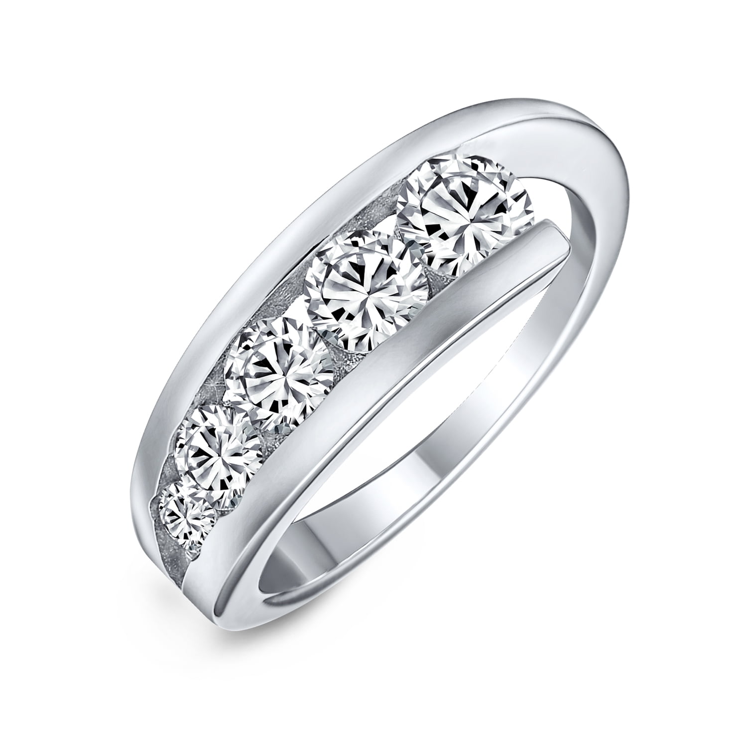 Bling Jewelry Womens Modern Bride CZ Cocktail Statement Ring: Sterling ...