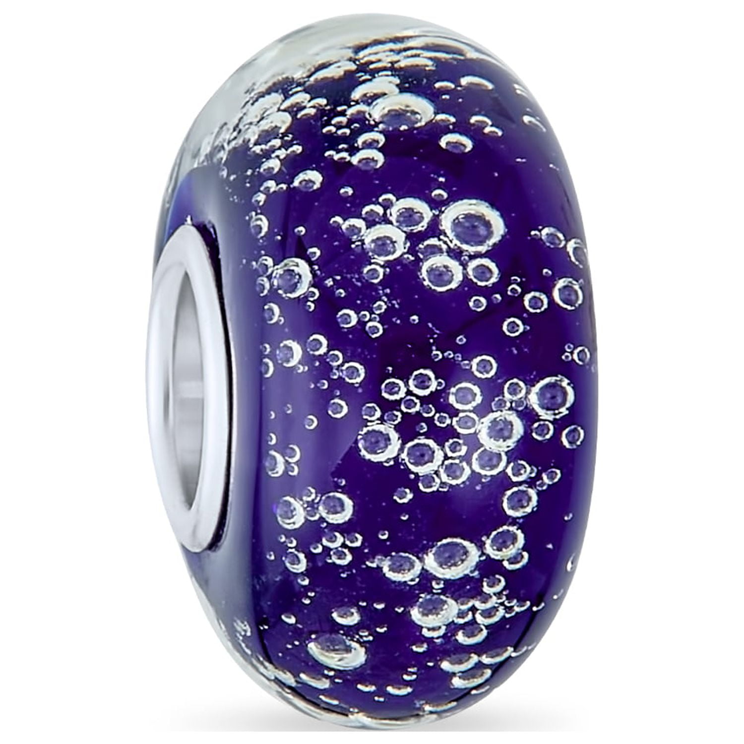 Bling Jewelry Womens Murano Glass Charm Bead Sterling Silver Core Green ...