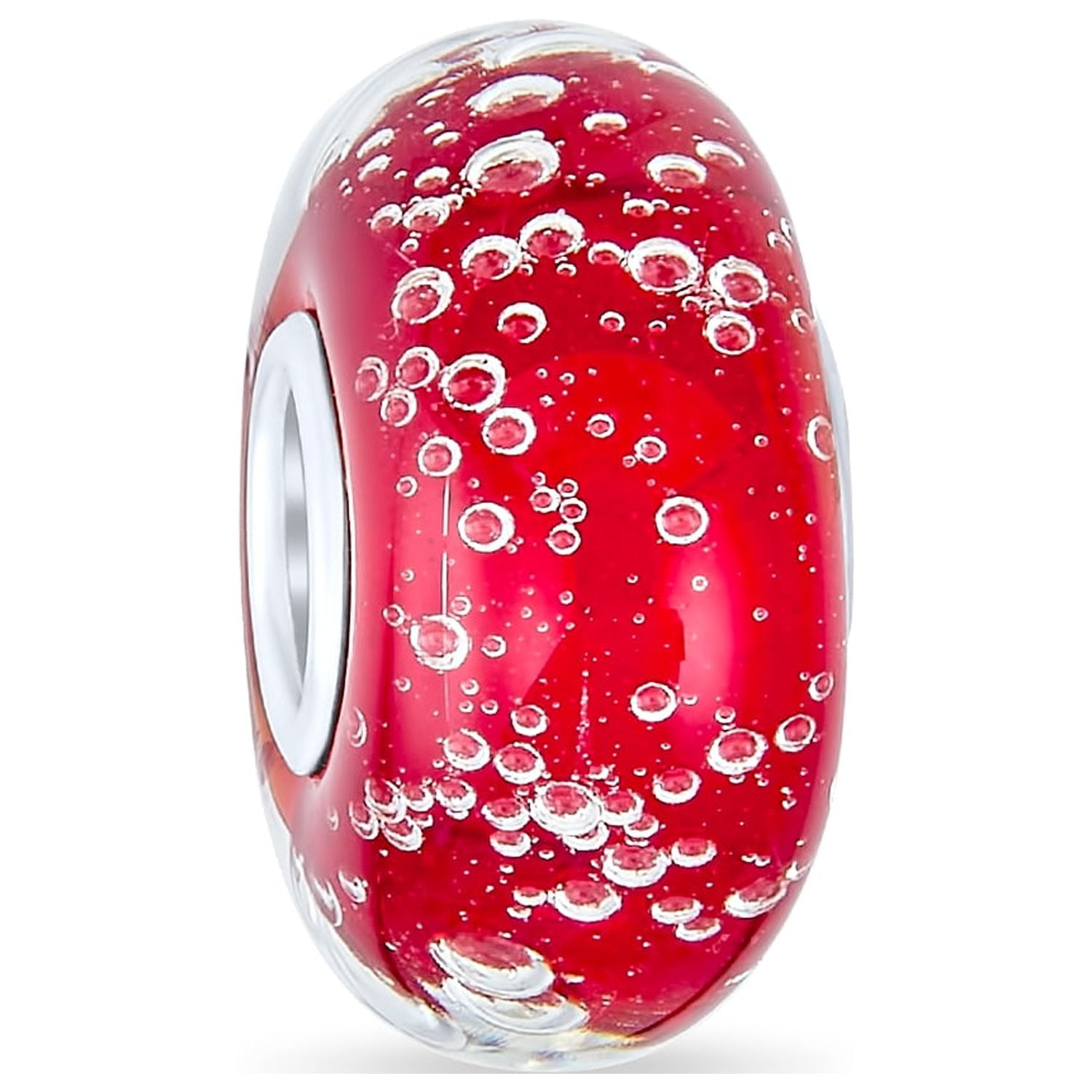 Bling Jewelry Womens Murano Glass Charm Bead Sterling Silver Core Green ...