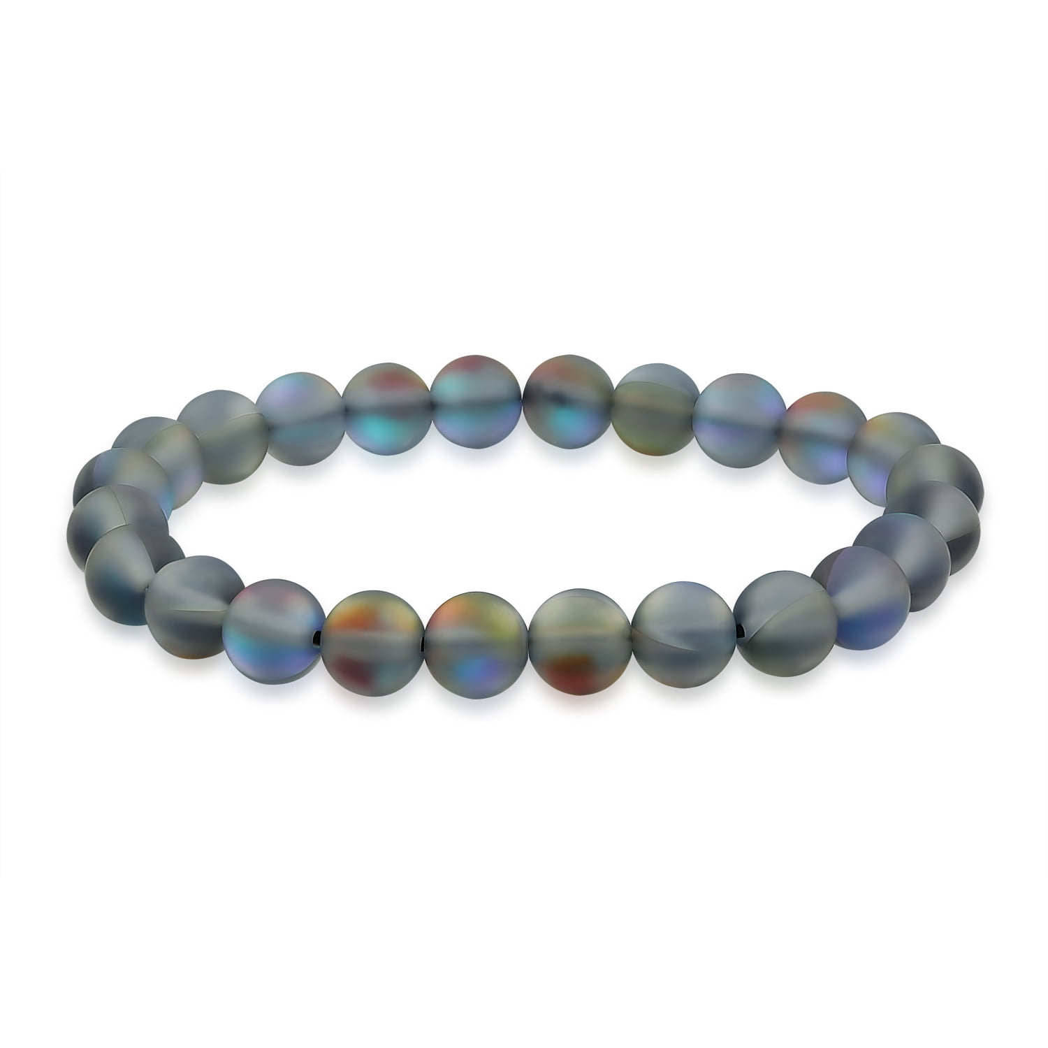 Bling Jewelry Womens Natural Stone Multi Color Stackable Round 8MM Ball ...