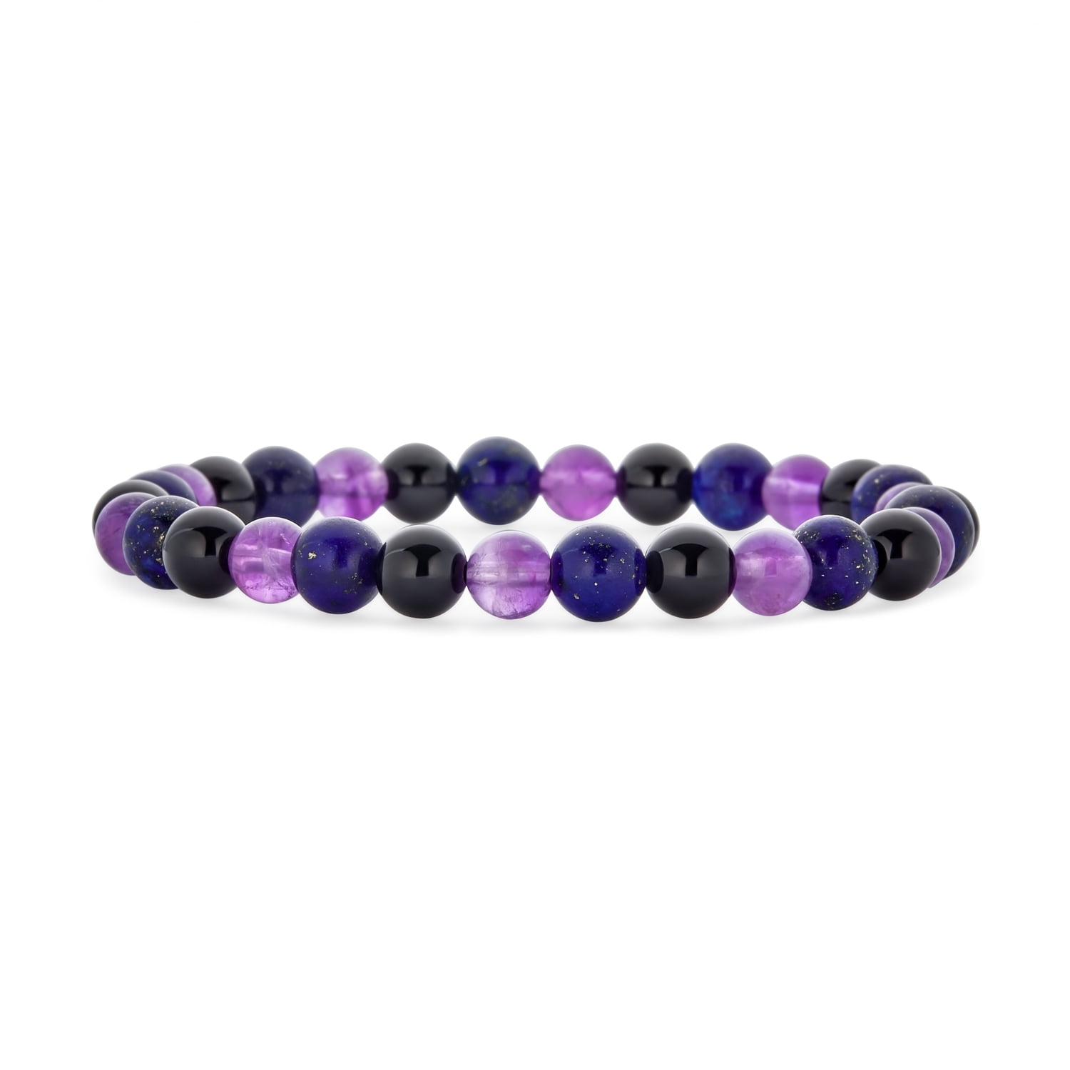 Bling Jewelry Bohemian Stackable Purple Amethyst Blue Lapis Black ...