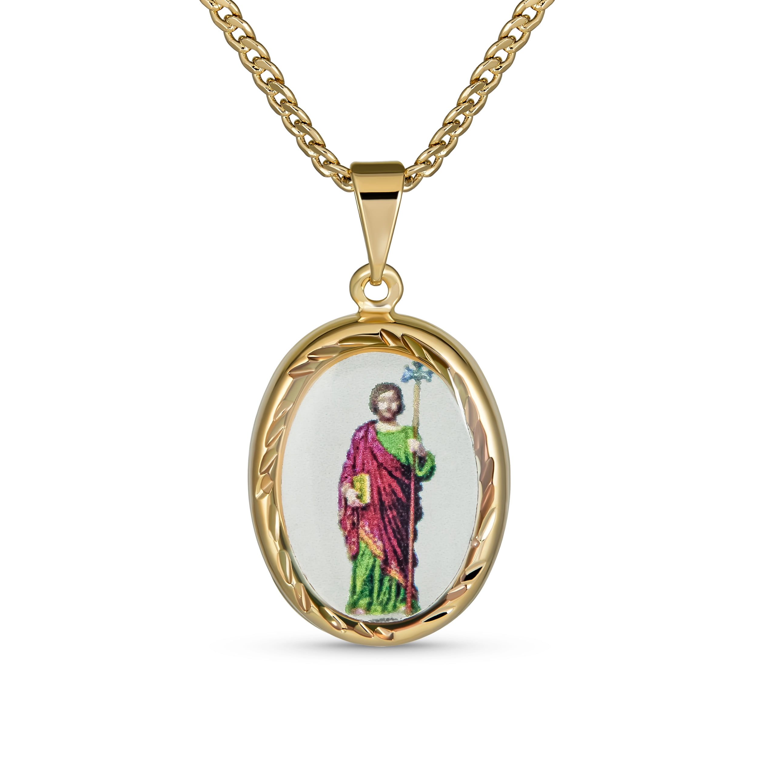 Bling Jewelry Womens Oval Religious Medal Shepherd Rod & Staff Jesus ...