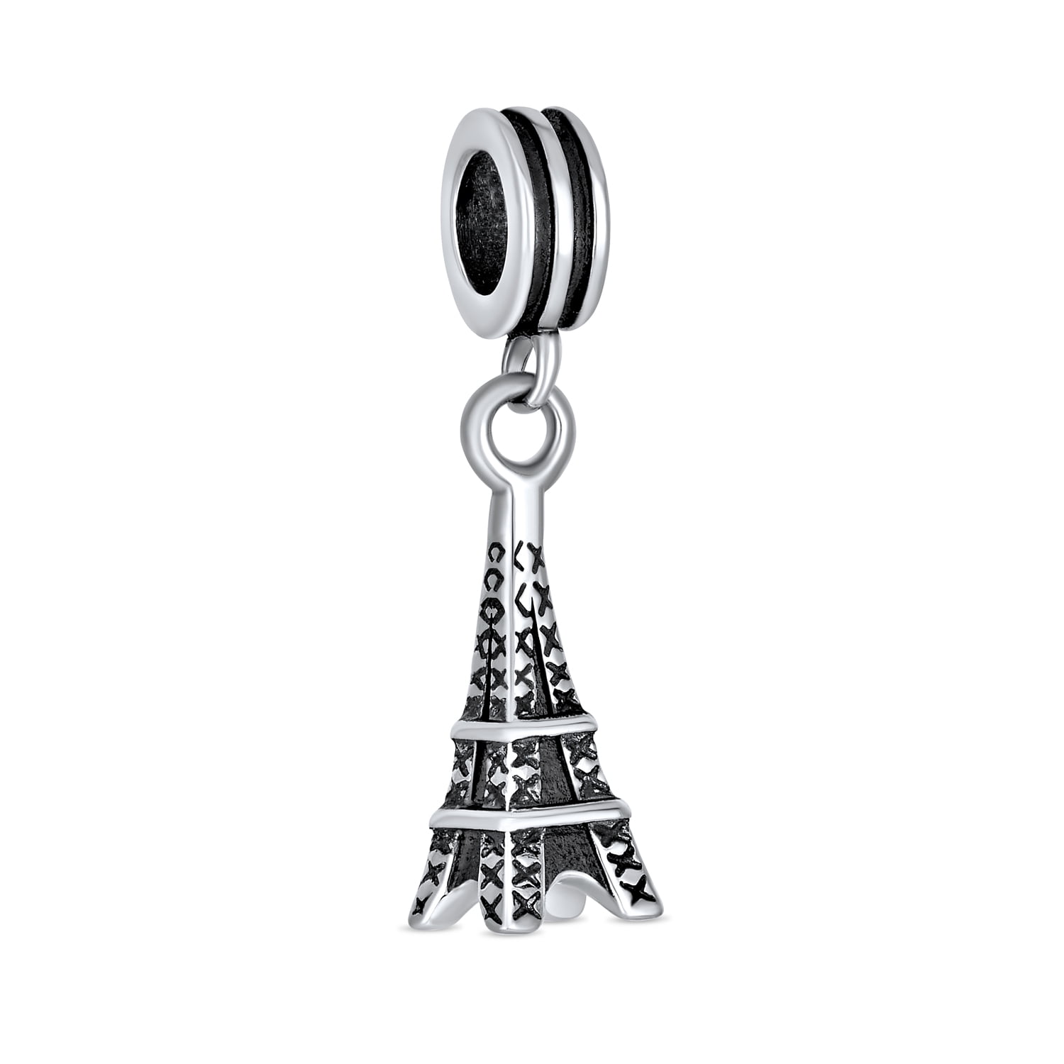 Bling Jewelry Womens Paris Eiffel Tower Dangle Charm Bead Sterling ...