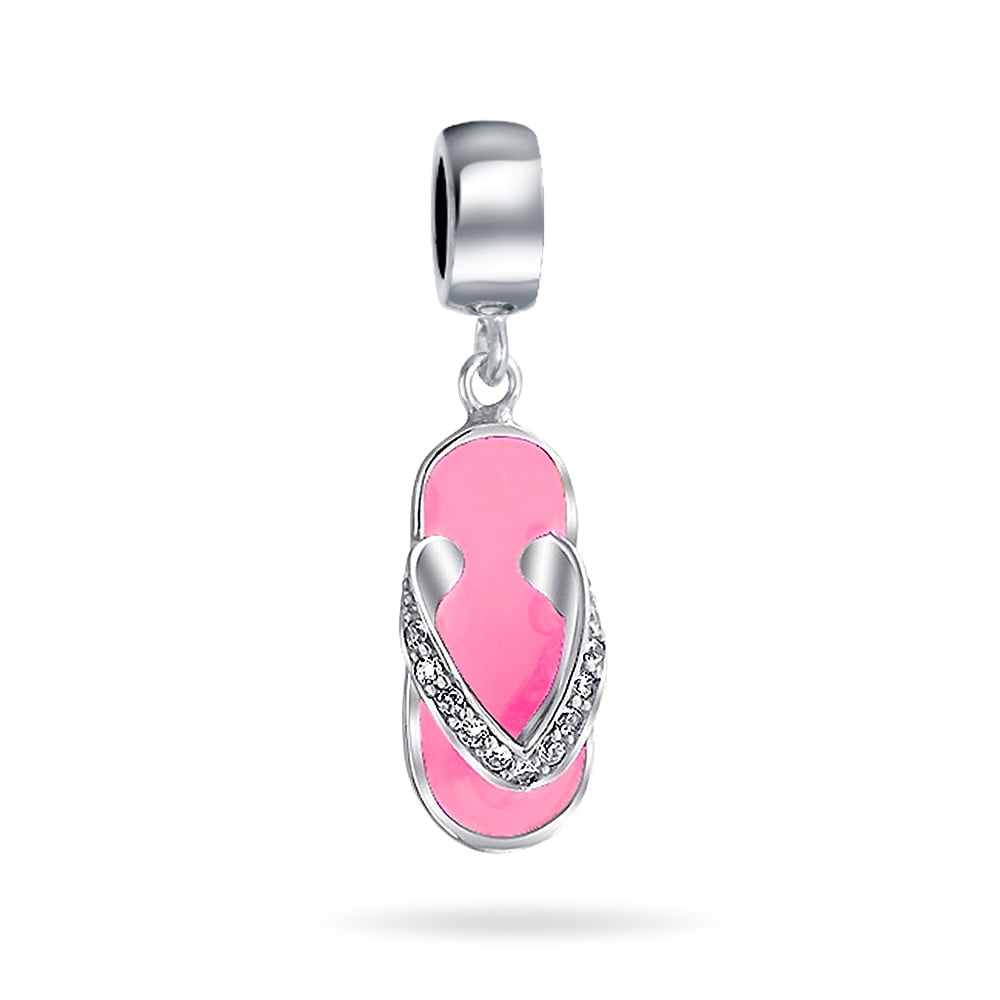 Bling Jewelry Womens .925 Sterling Silver Vacation Flip Flop Sandal ...