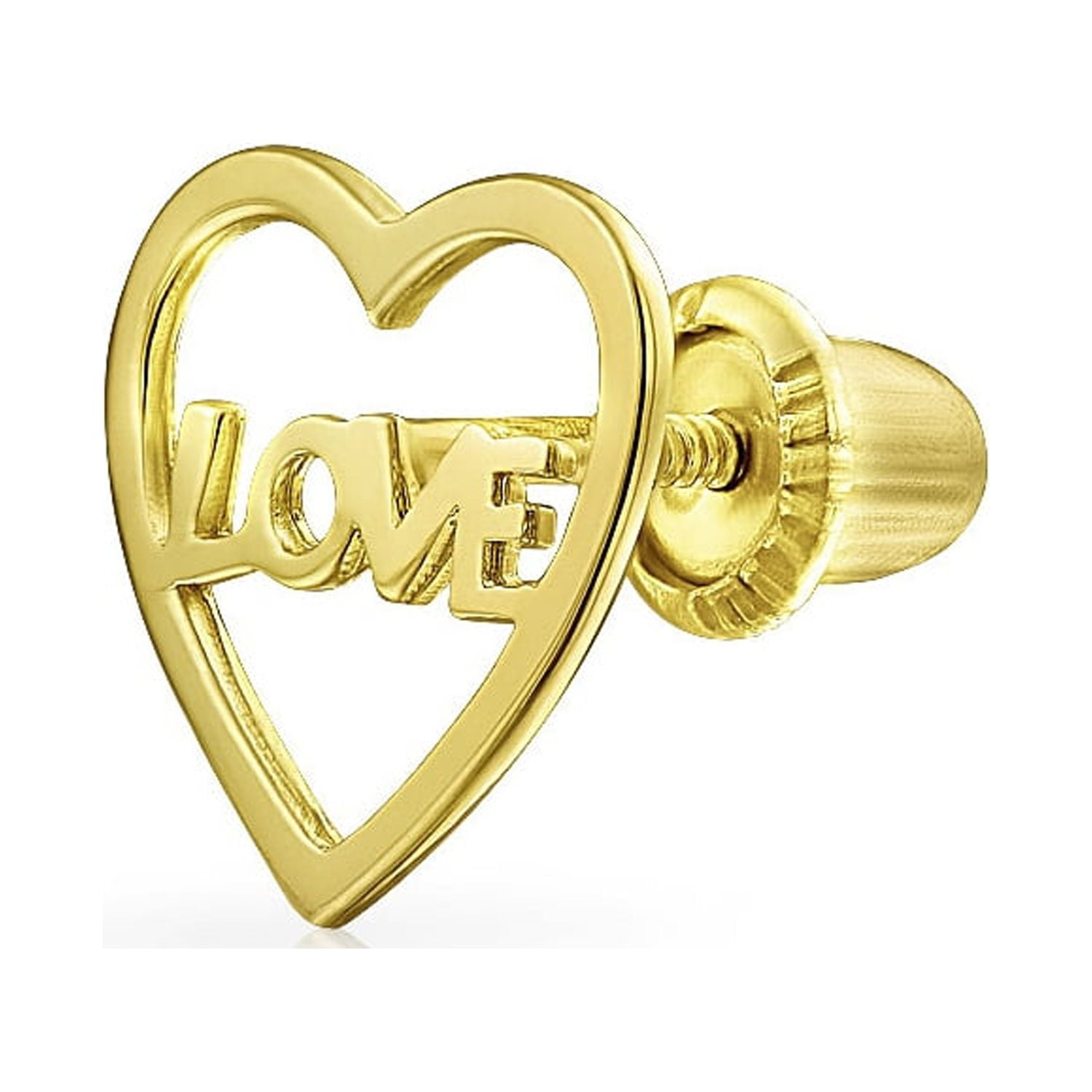 Bling Jewelry Womens Petite Minimalist 14K Gold Cartilage Ear Stud ...