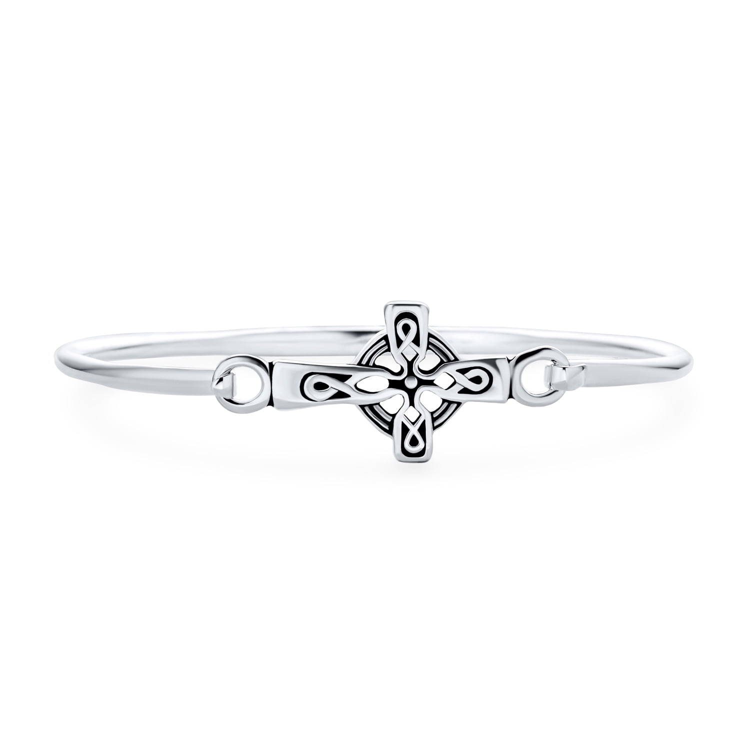 Bling Jewelry Christian Celtic Cross Bangle Bracelet, .925 Sterling ...