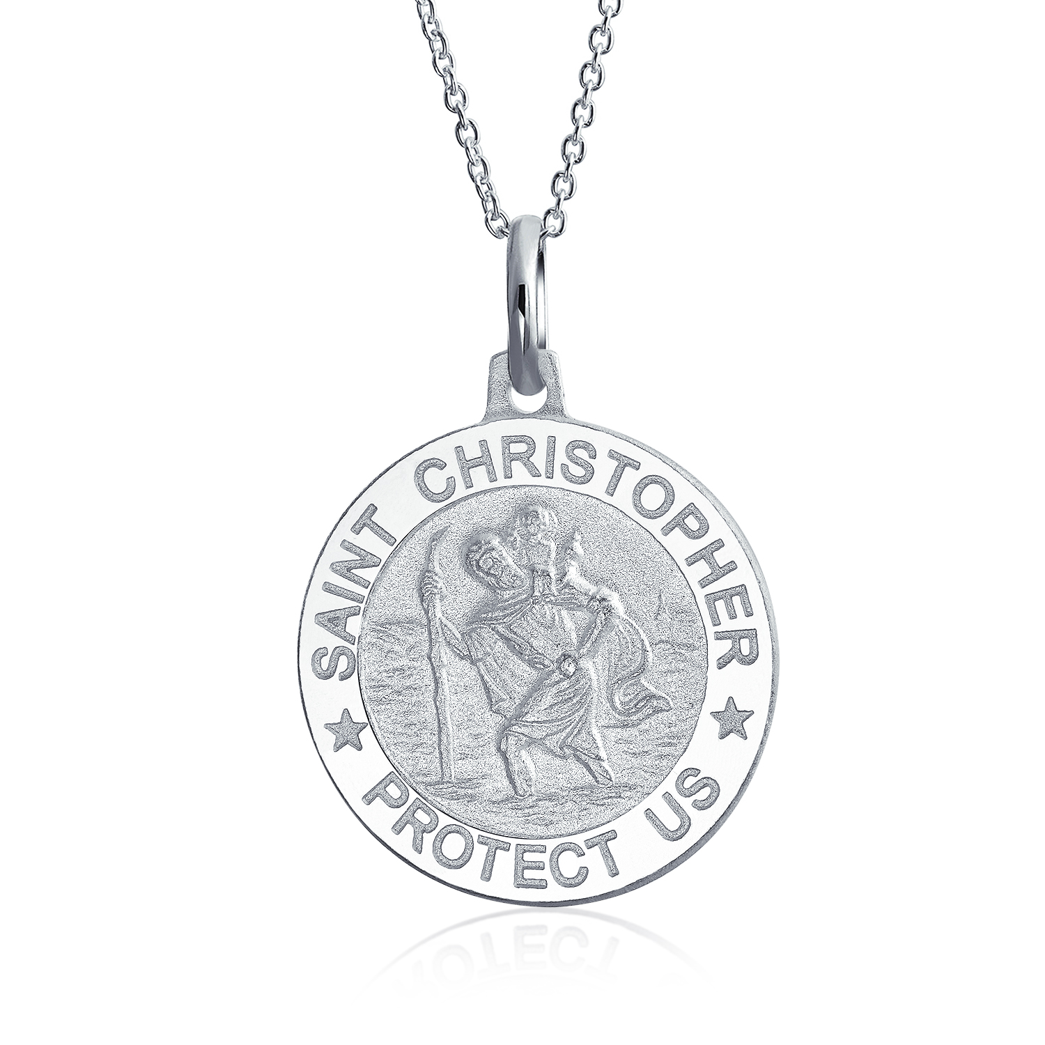Bling Jewelry Womens Patron of Safe Travel Saint Christopher Medal ...