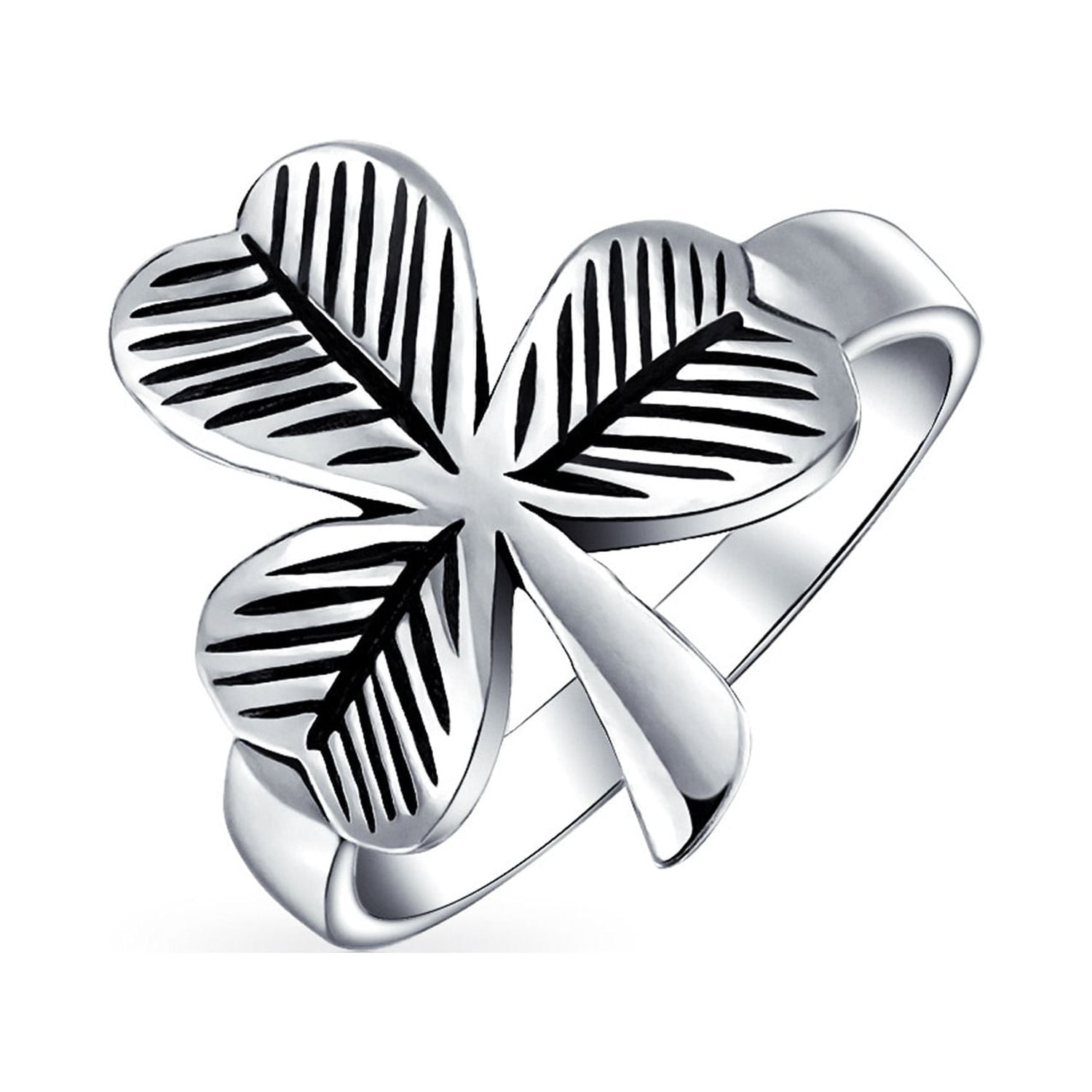 Bling Jewelry Womens Saint Patrick's Good Luck Celtic Silver Ring with ...