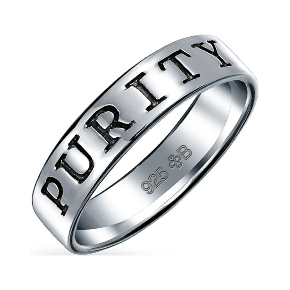 Bling Jewelry Womens Sentimental Silver Ring: Stay Strong Promise ...