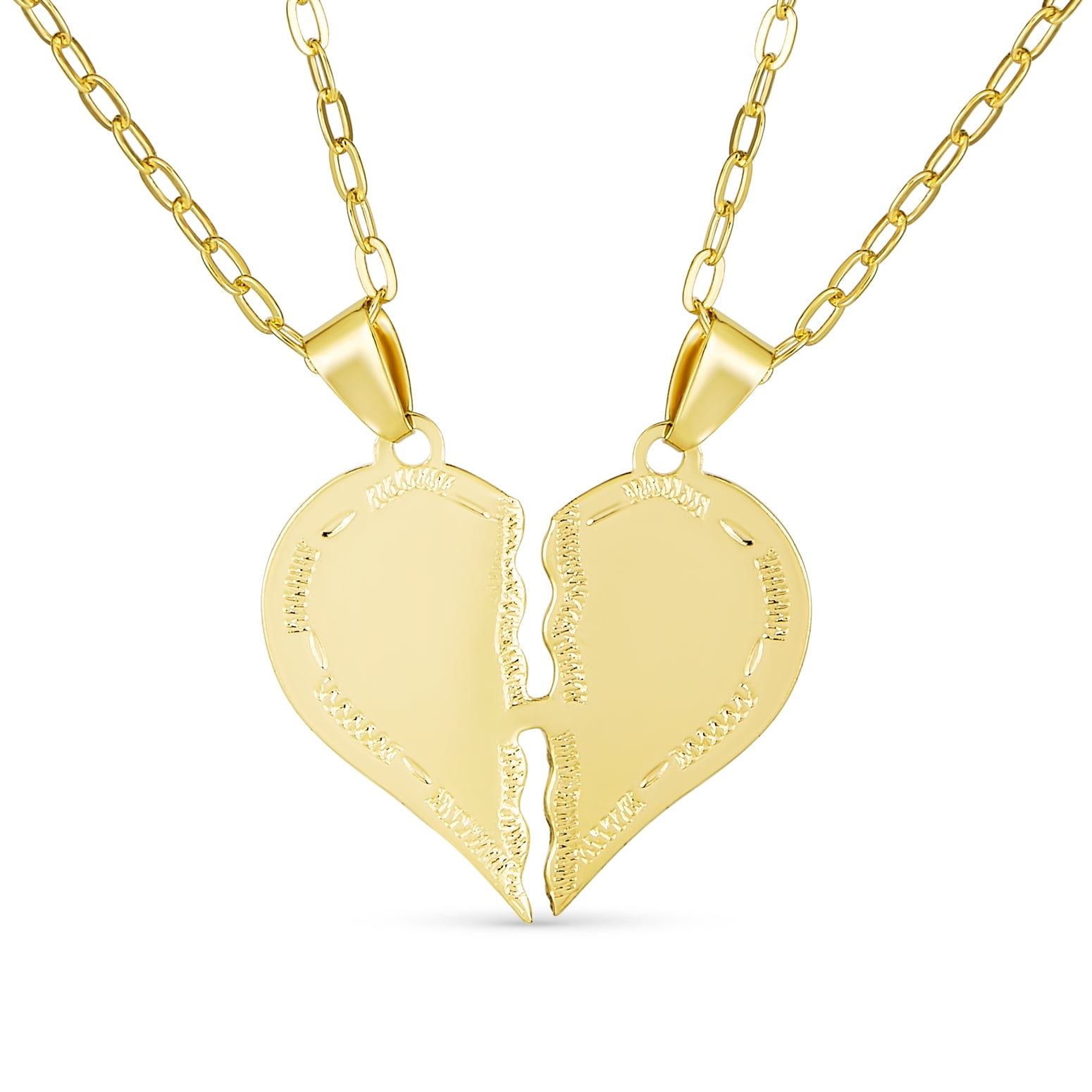 Bling Jewelry Womens Simple BFF Breakable Heart Puzzle Pendant Necklace ...