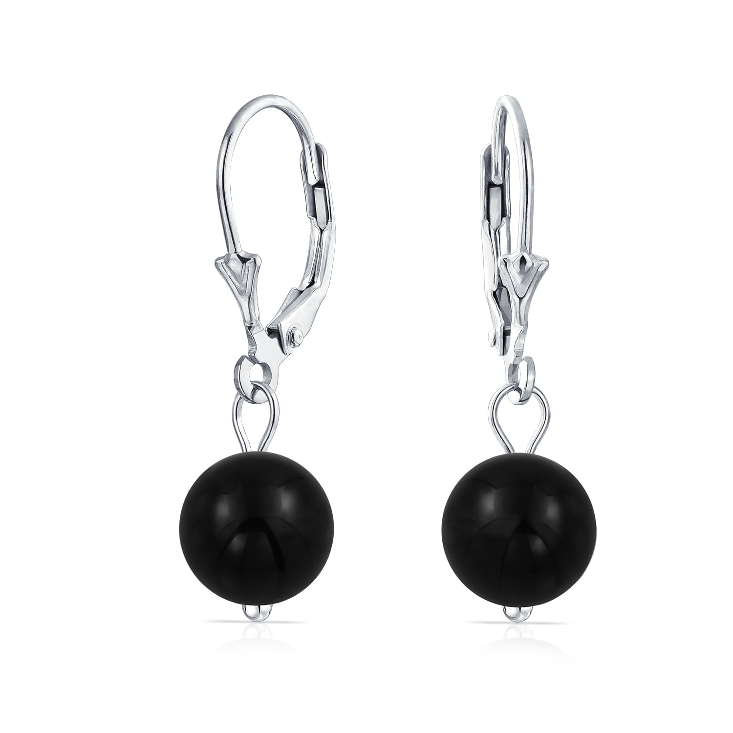 Bling Jewelry Womens Timeless .925 Sterling Silver Black Onyx Bead 8mm ...