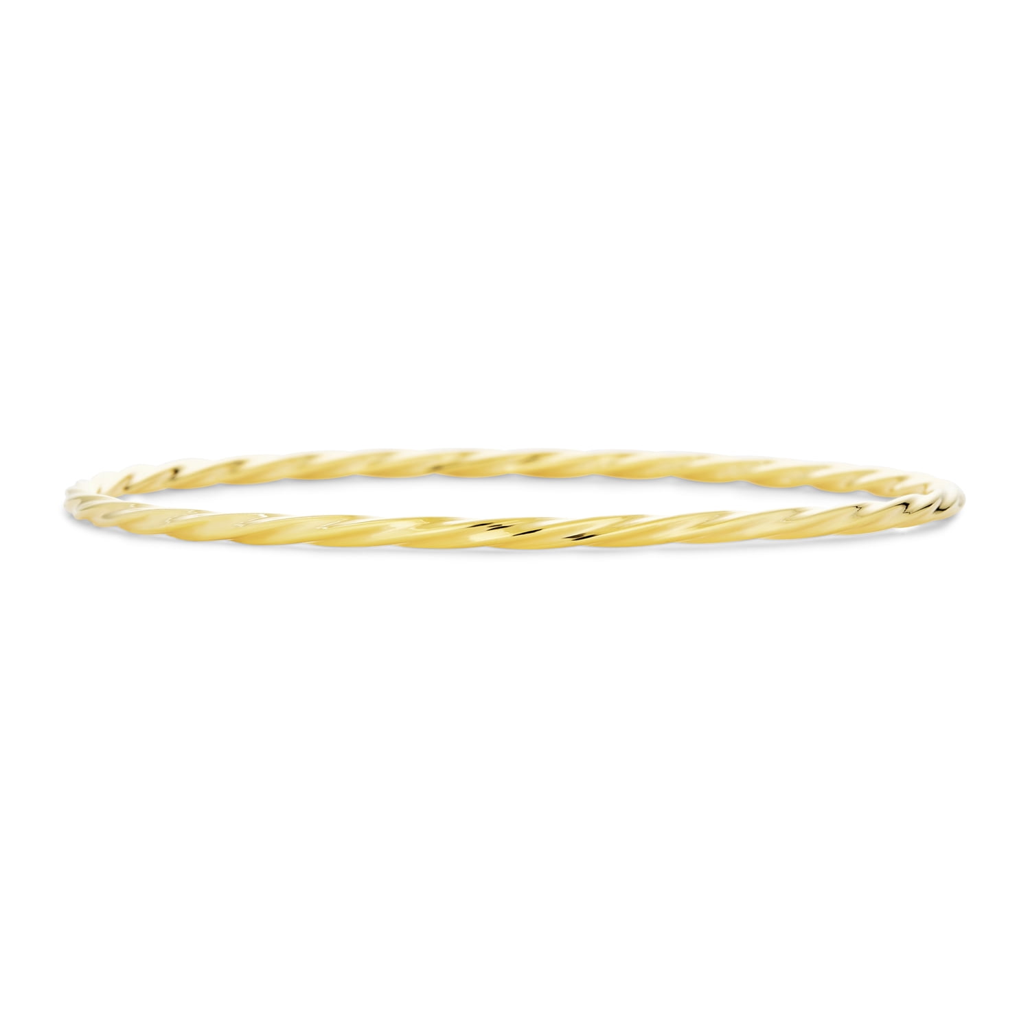 Bling Jewelry Womens Simple Tri-Color Twist Bangle Bracelet Rose Gold ...