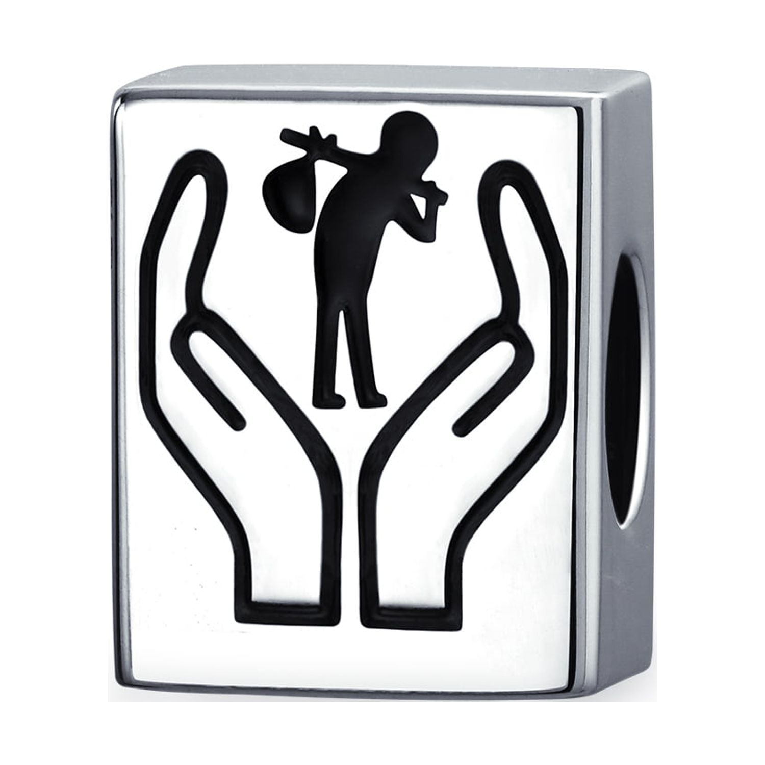 Bling Jewelry Womens Sterling Silver Charm Bead Symbol of Solidarity ...
