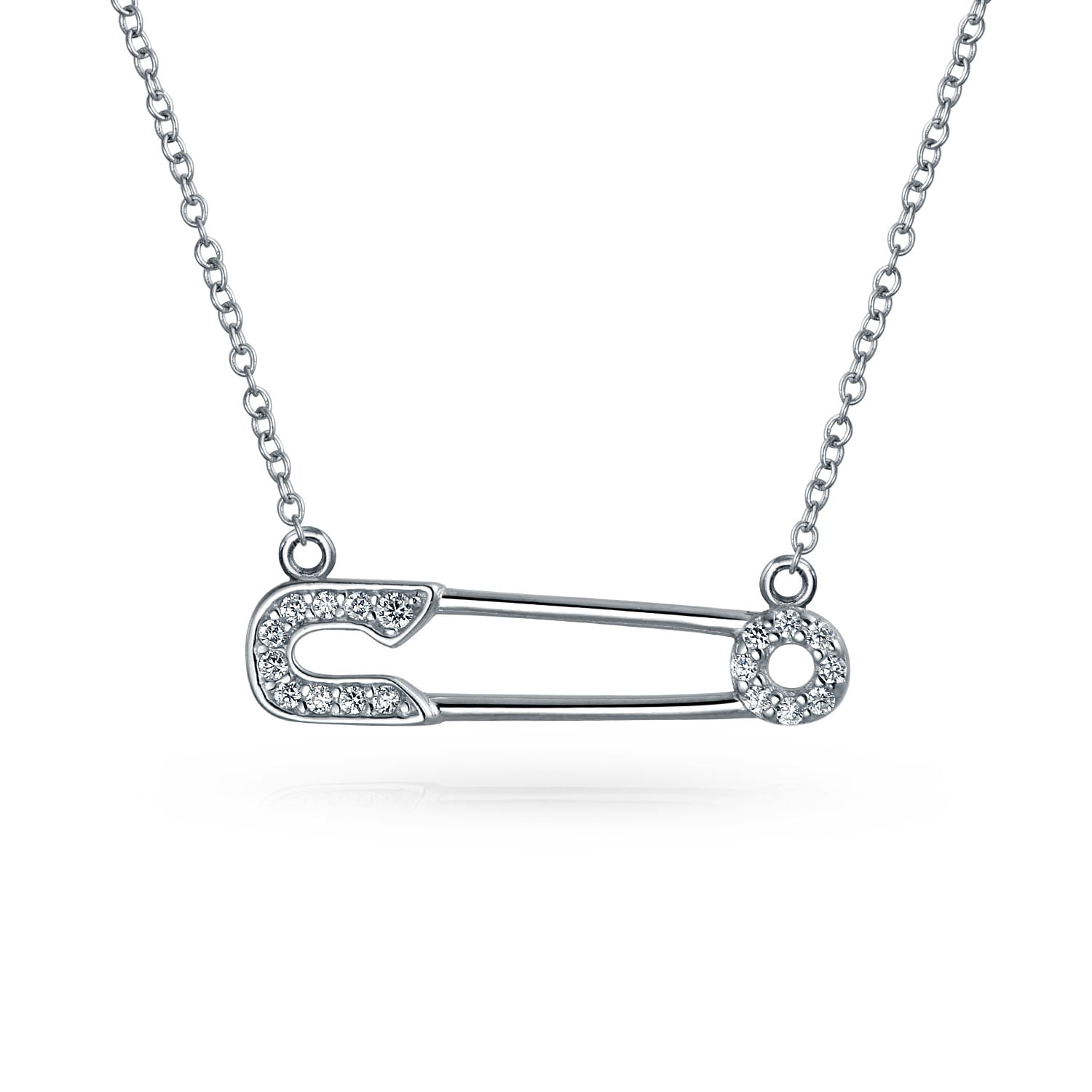 Bling Jewelry Womens Support Symbol Pendant Necklace CZ Accent Safety ...