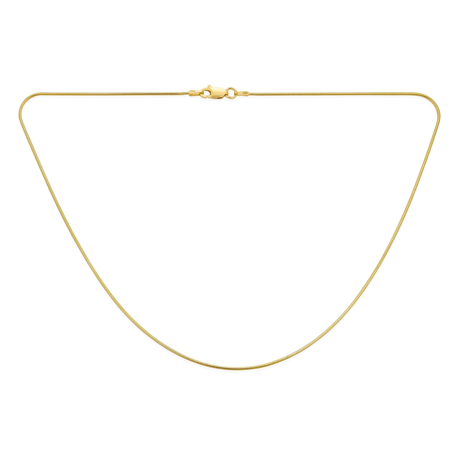Bling Jewelry Womens Thin 025 Gauge Sterling Silver 14K Gold Plated ...