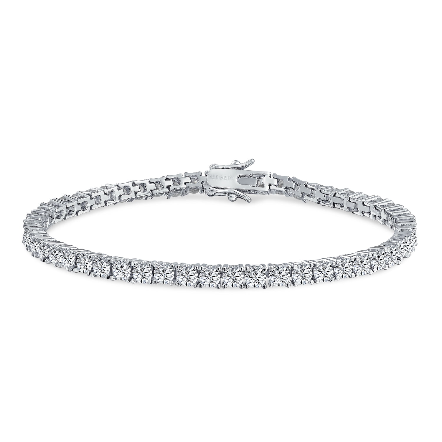 Bling Jewelry Womens Traditional Bridal 10 CT CZ Round Solitaire Tennis ...