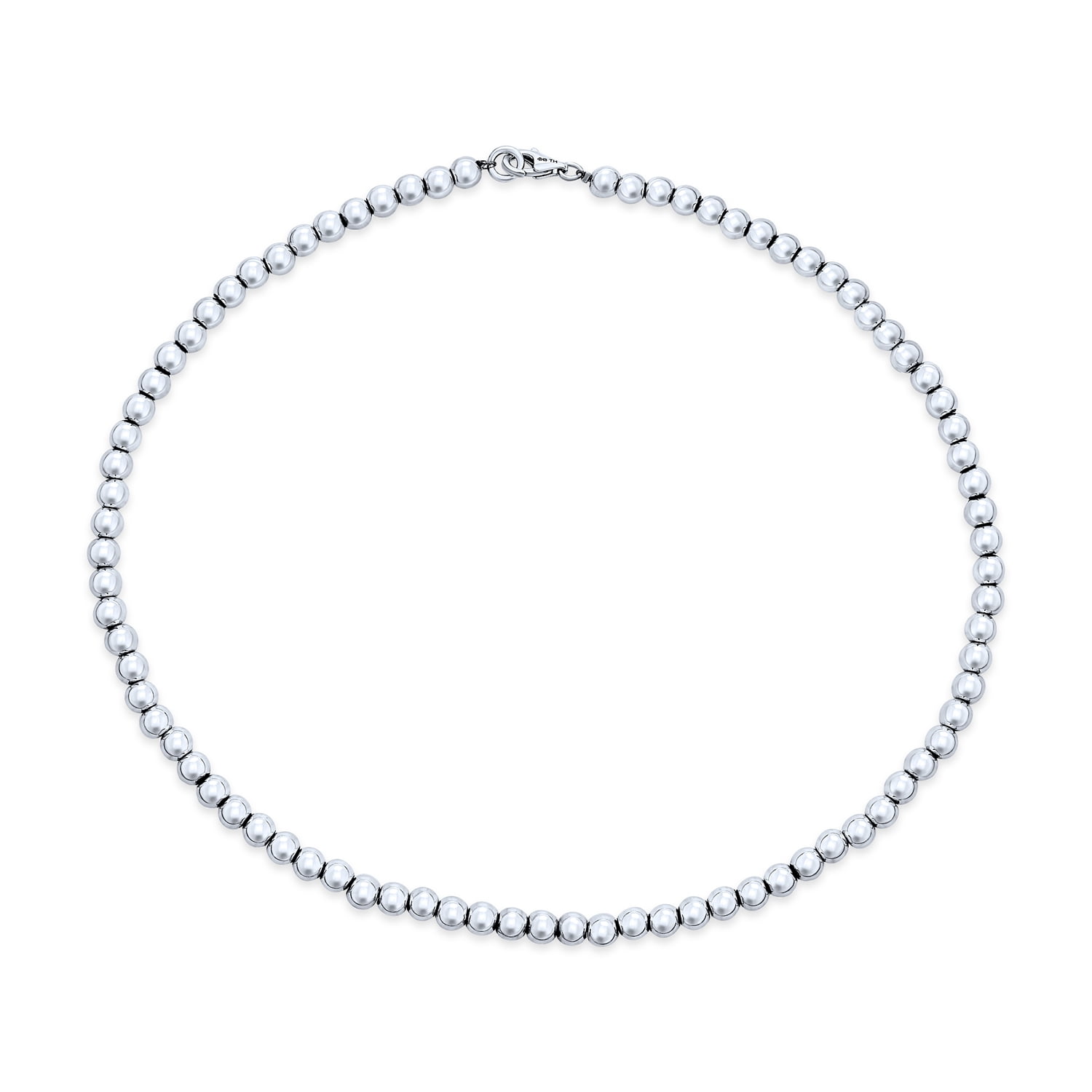 Bling Jewelry Womens Traditional Simple .925 Sterling Silver Small 6MM ...