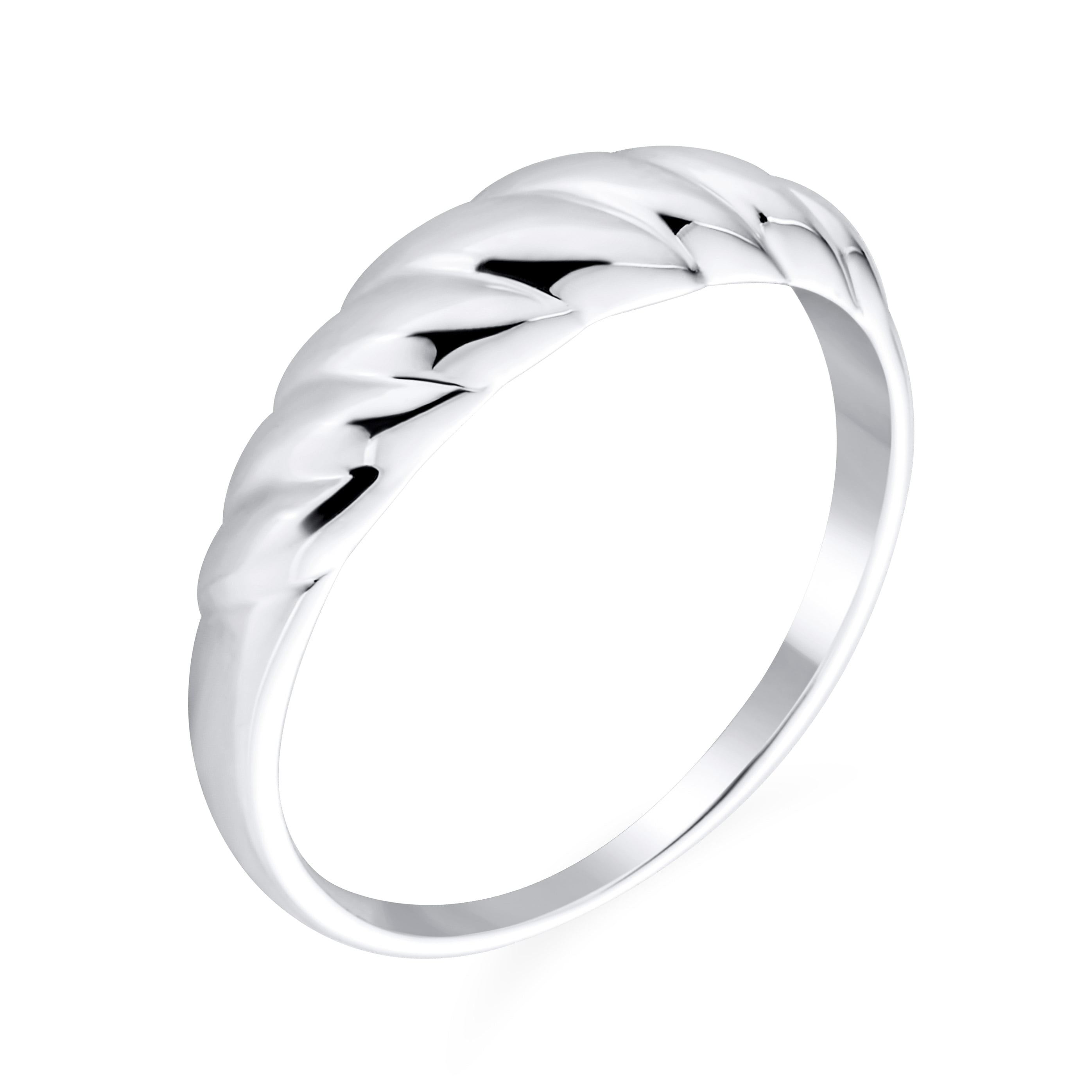 Bling Jewelry Womens Twisted Rope Cable Silver Ring Braided Dome ...