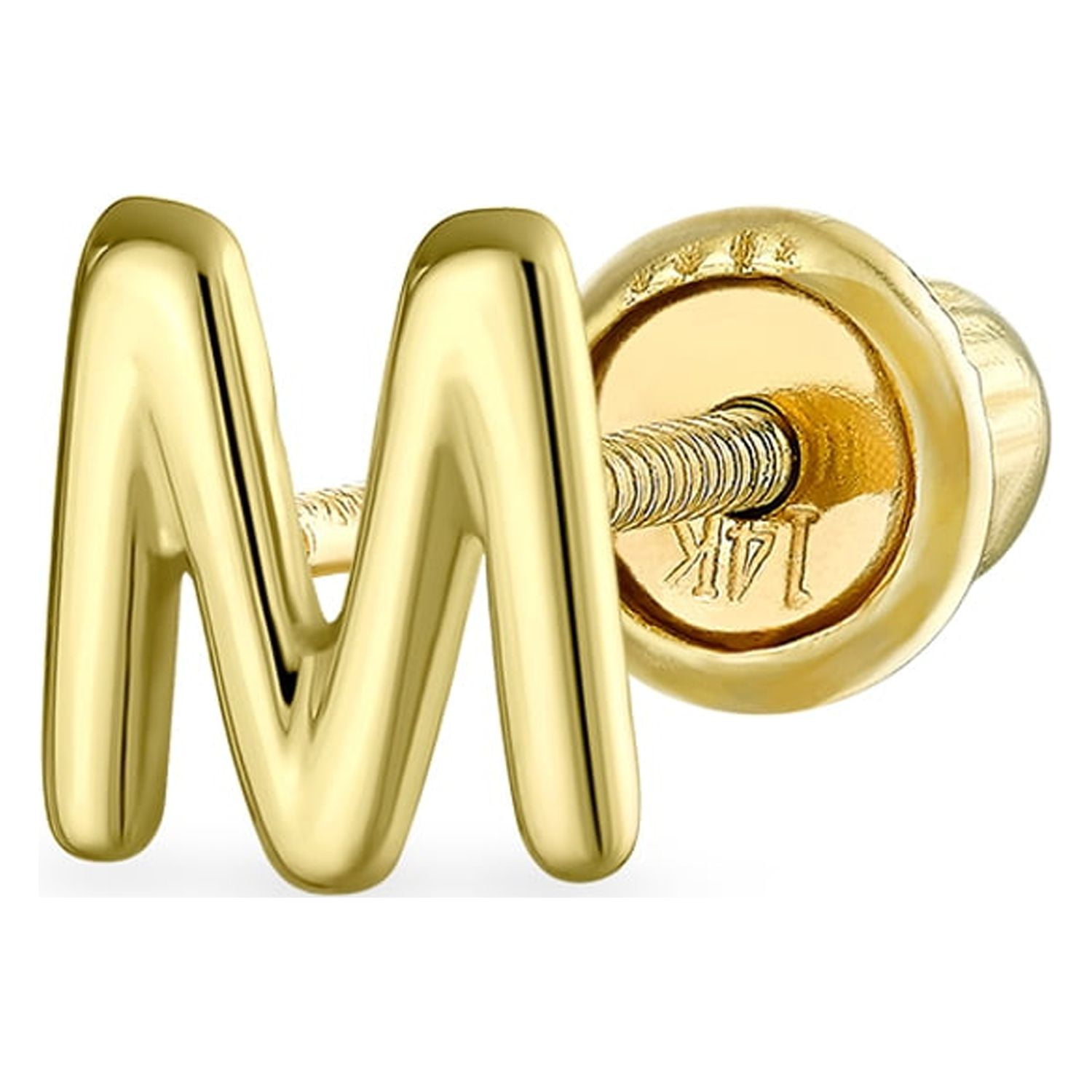 Bling Jewelry Womens Unisex 14K Gold Ear Cuff Cartilage Alphabet ...