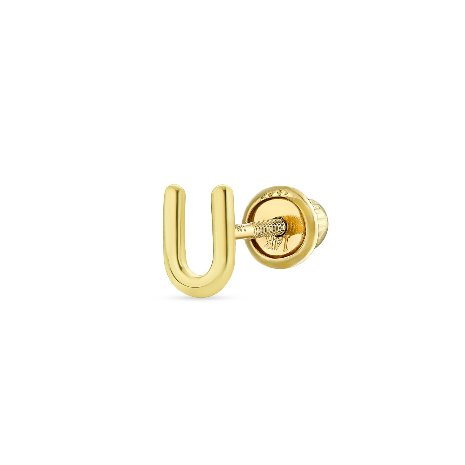 Bling Jewelry Womens Unisex 14K Gold Ear Cuff Cartilage Alphabet ...