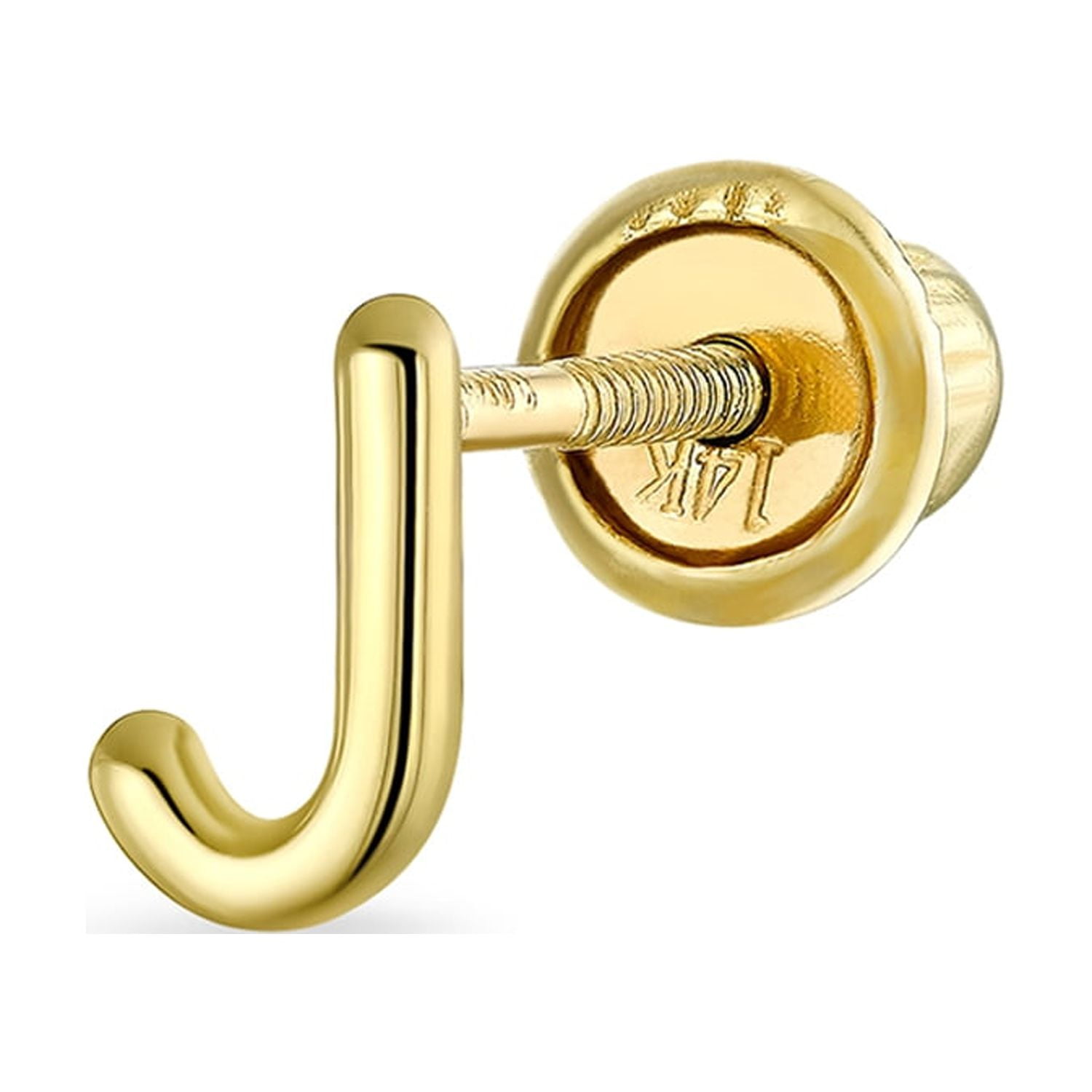 Bling Jewelry Womens Unisex 14K Gold Ear Cuff Cartilage Alphabet ...