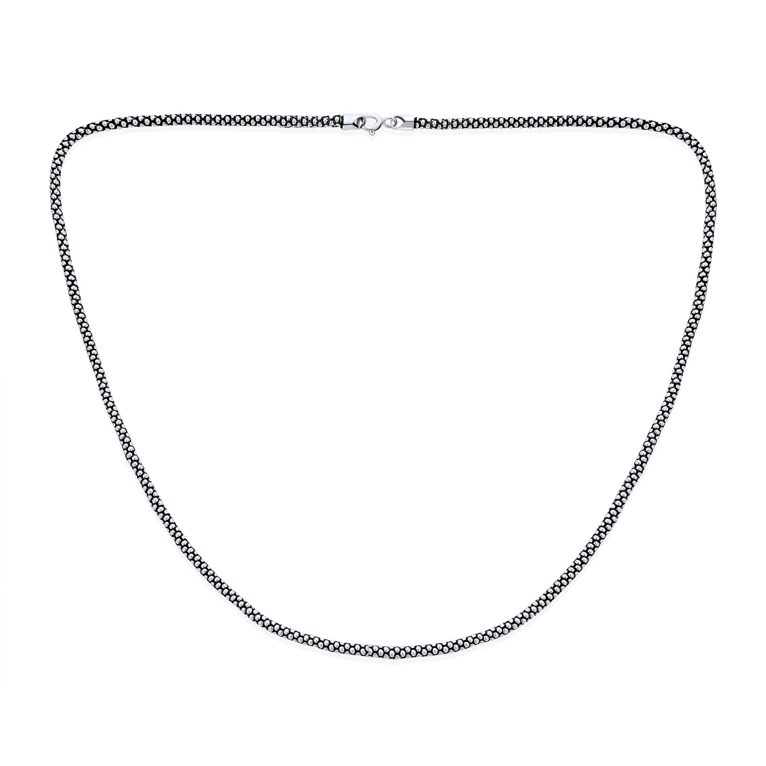 Bling Jewelry Womens Bali Style Thin Sterling Silver Coreana Black ...