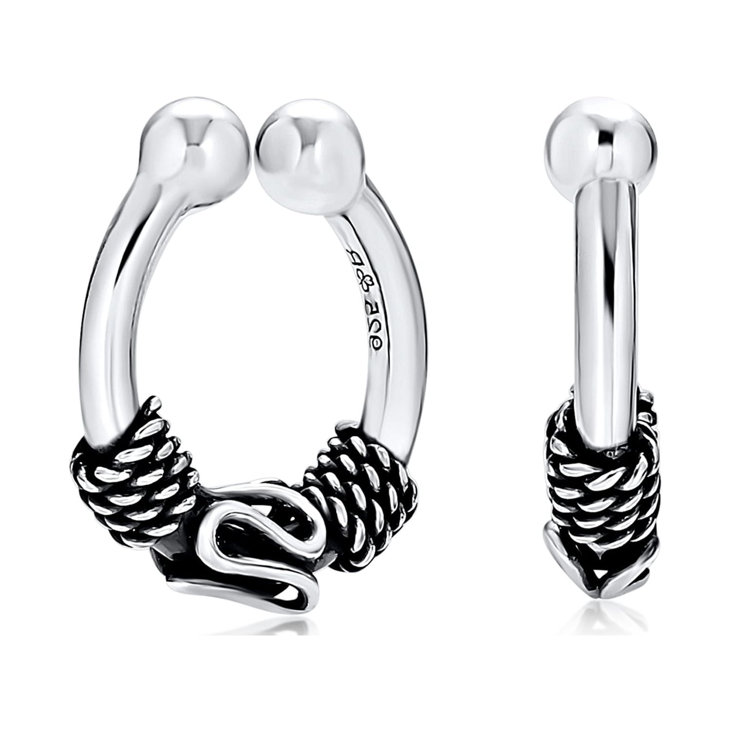 Bling Jewelry Womens Unisex Bali Style Tribal Swirl Cartilage Ear Stud ...