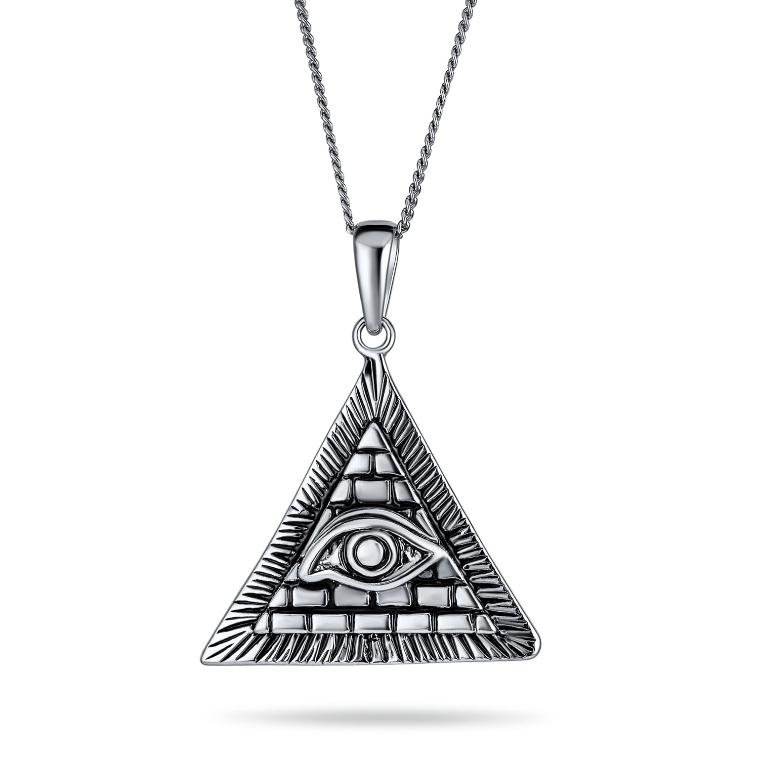 Bling Jewelry Womens Unisex Masonic Talisman Pendant Necklace with ...