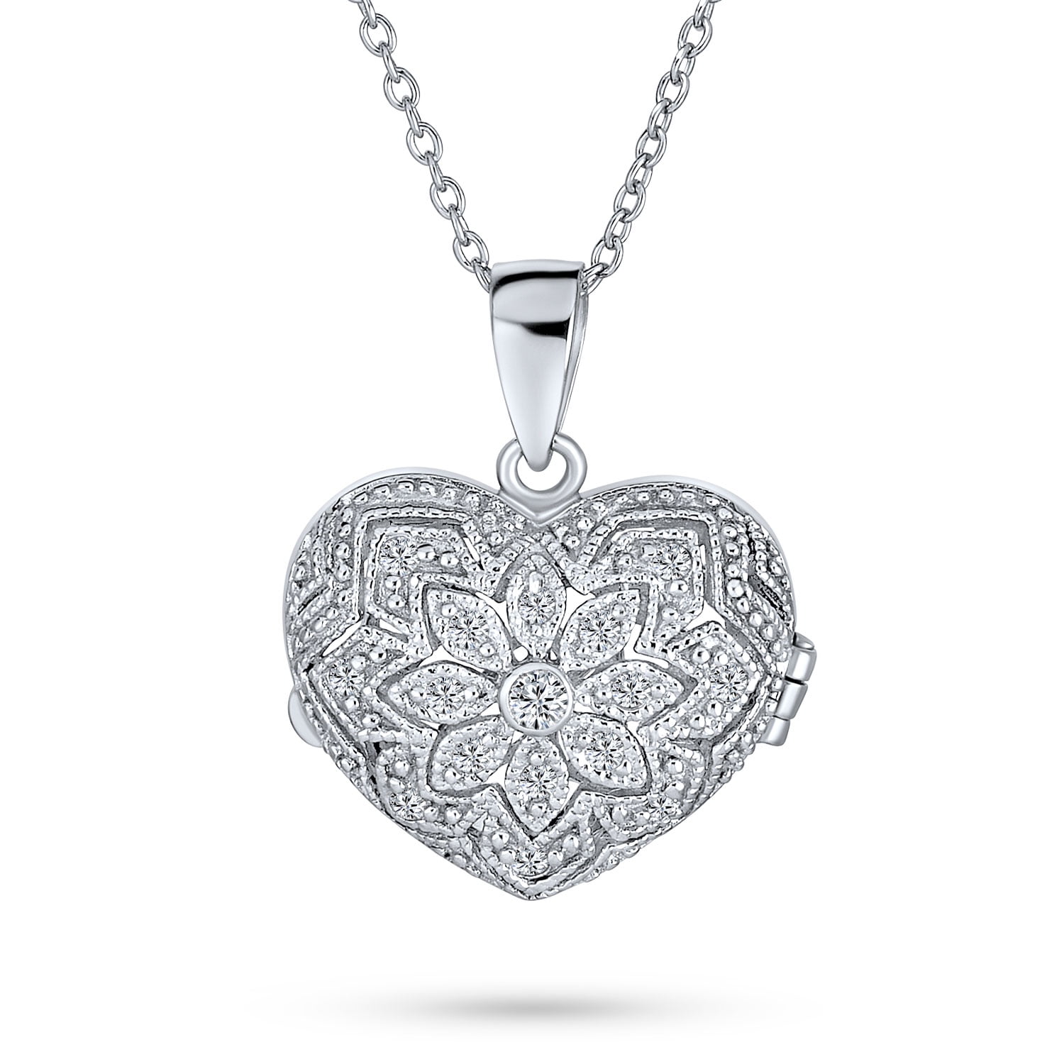 Free Shipping! Bling Jewelry Womens Vintage Victorian CZ Pave Heart ...