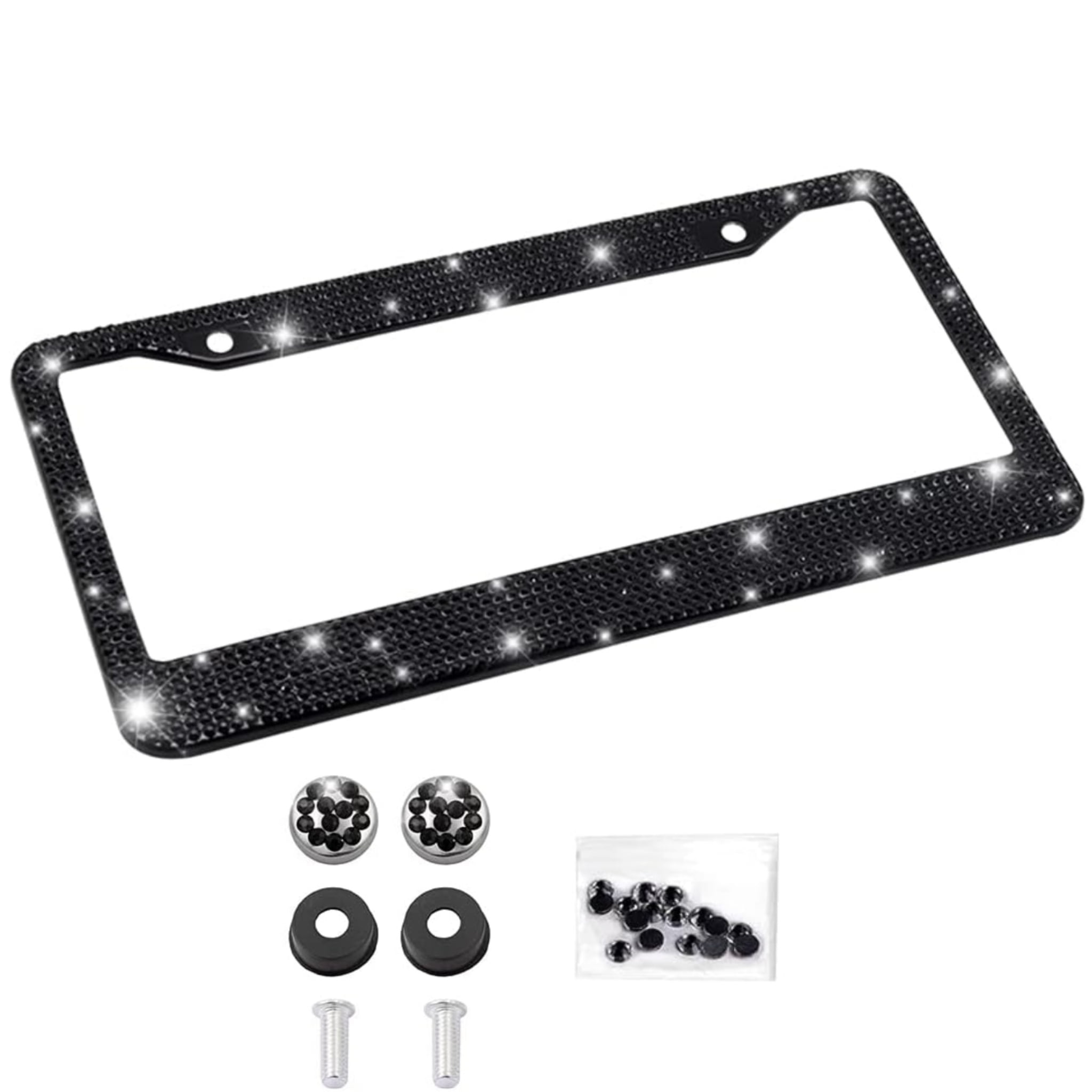 Bling License Plate Frame, Sparkly License Plate Tag Cover with ...