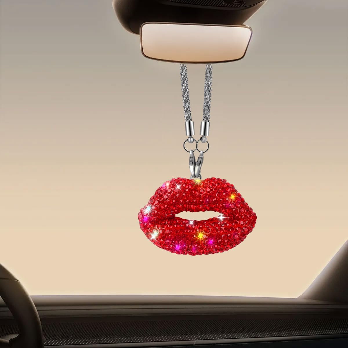 Bling Lip Diamond Car SSF20 Hanging Accessories for Women, Crystal ...