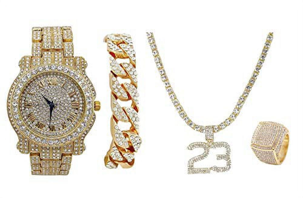 Bling Bling Plug Hip Hop Pendant - Iced Look Luxury Watch Covered with ...