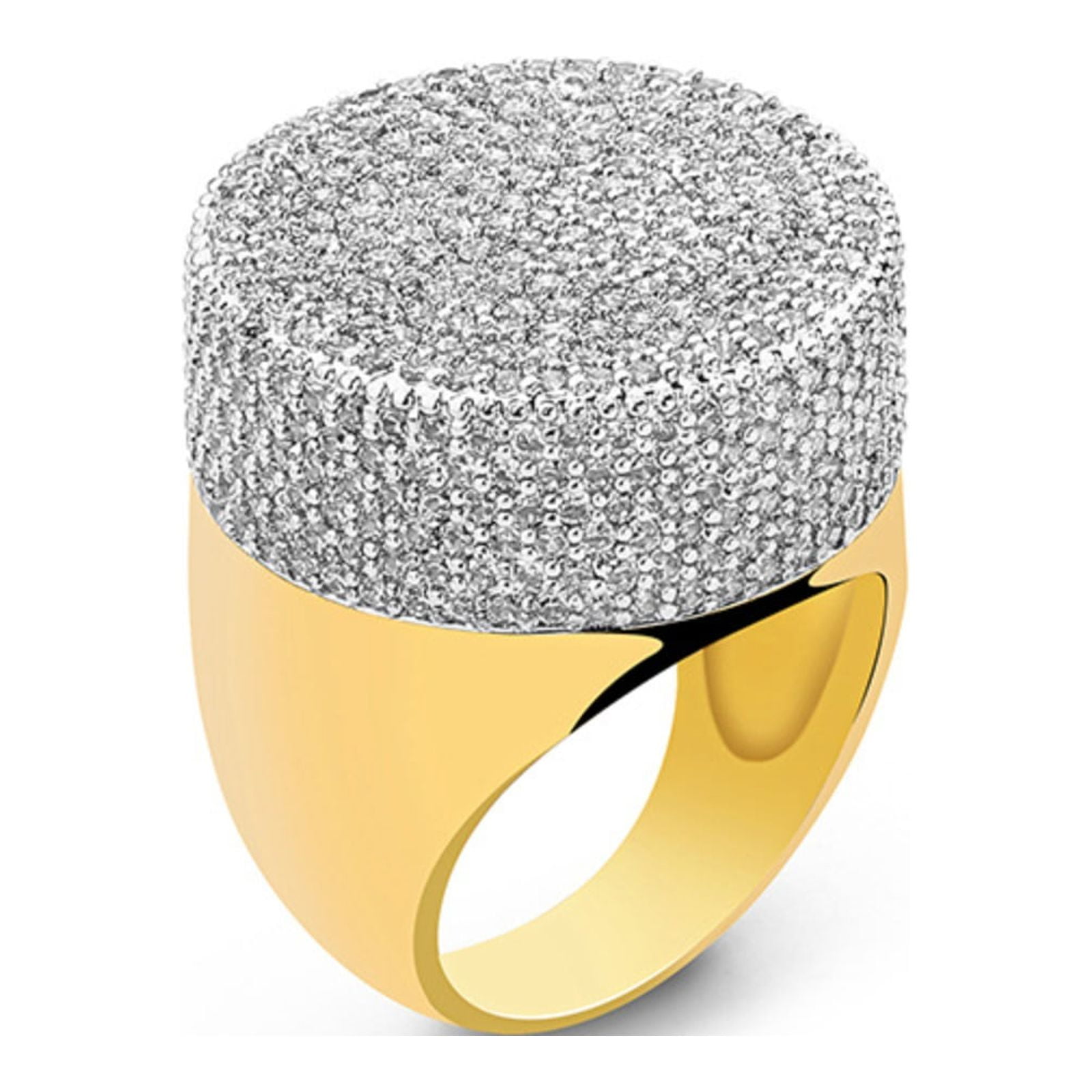 Bling Punky Rappers Rings for Men Luxury Shiny Rings Big Iced out Hip ...